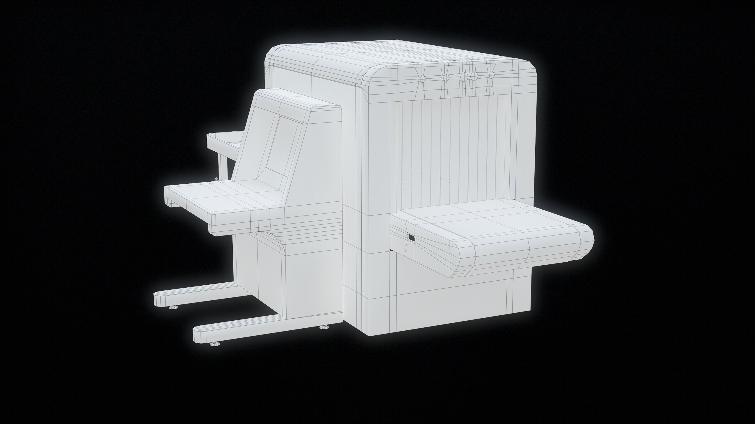 Airport X-Ray Baggage Scanner PBR 3D Model by Locus Models
