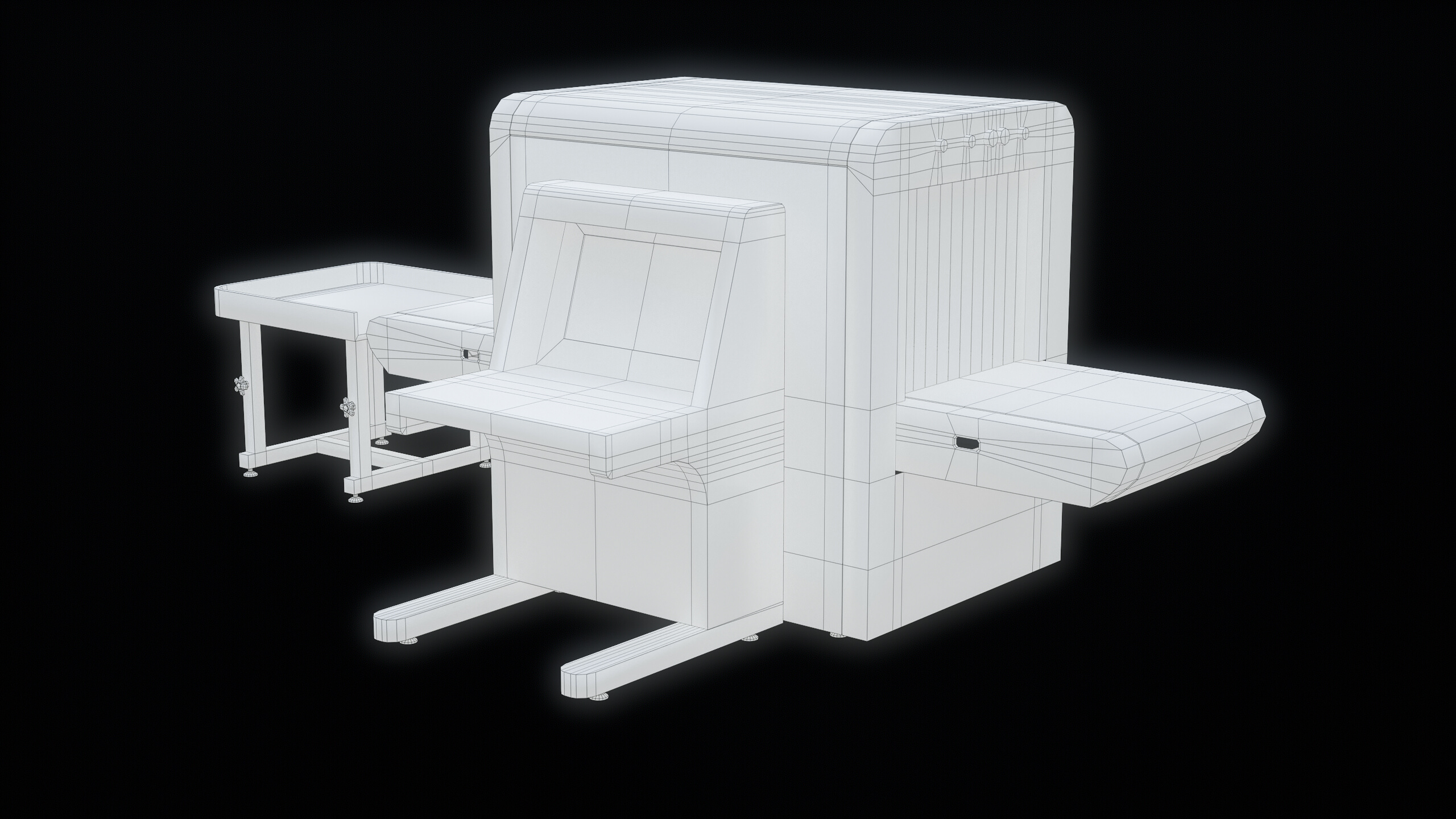 Airport X-Ray Baggage Scanner PBR 3D Model by Locus Models