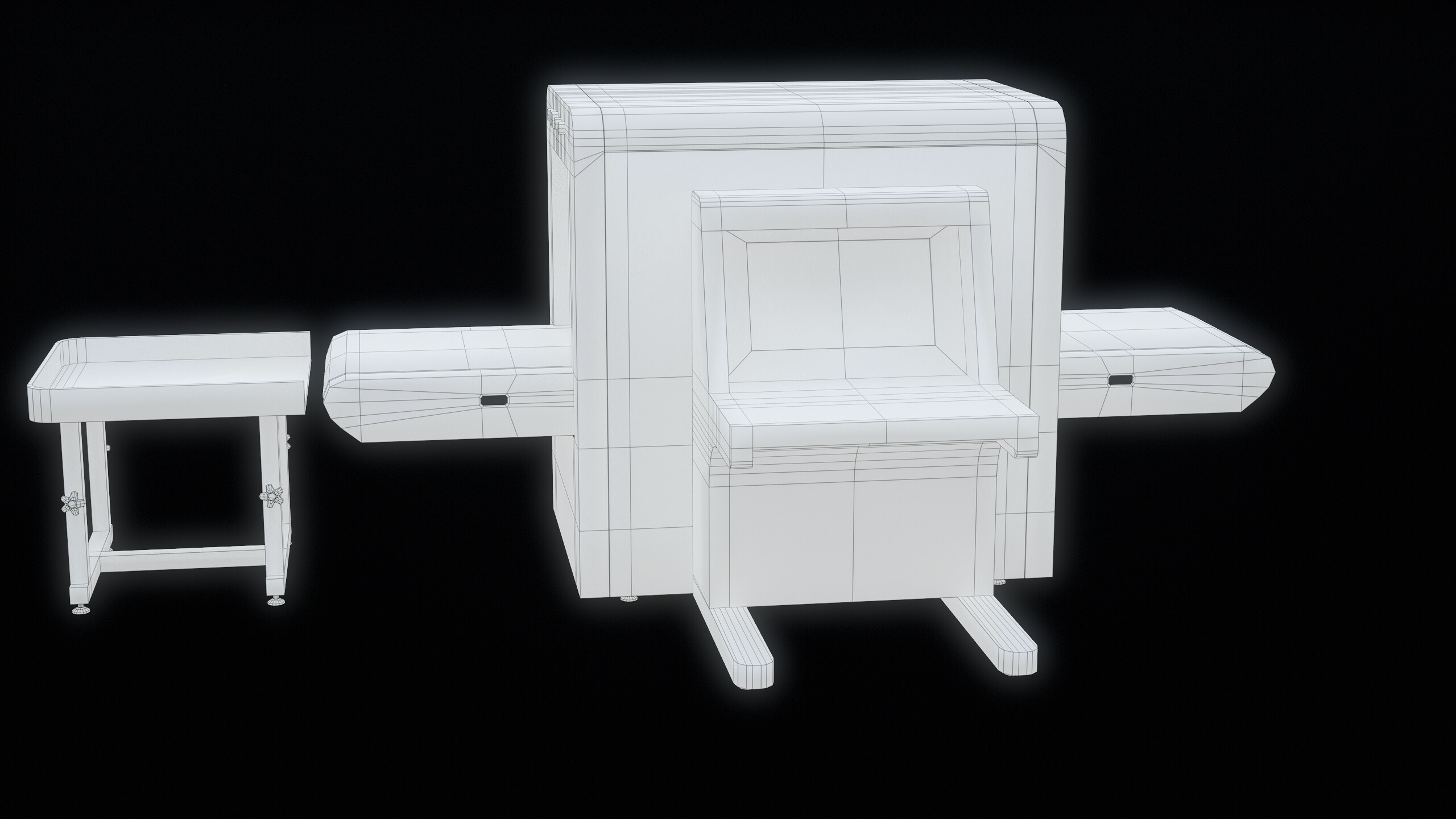 Airport X-Ray Baggage Scanner PBR 3D Model by Locus Models