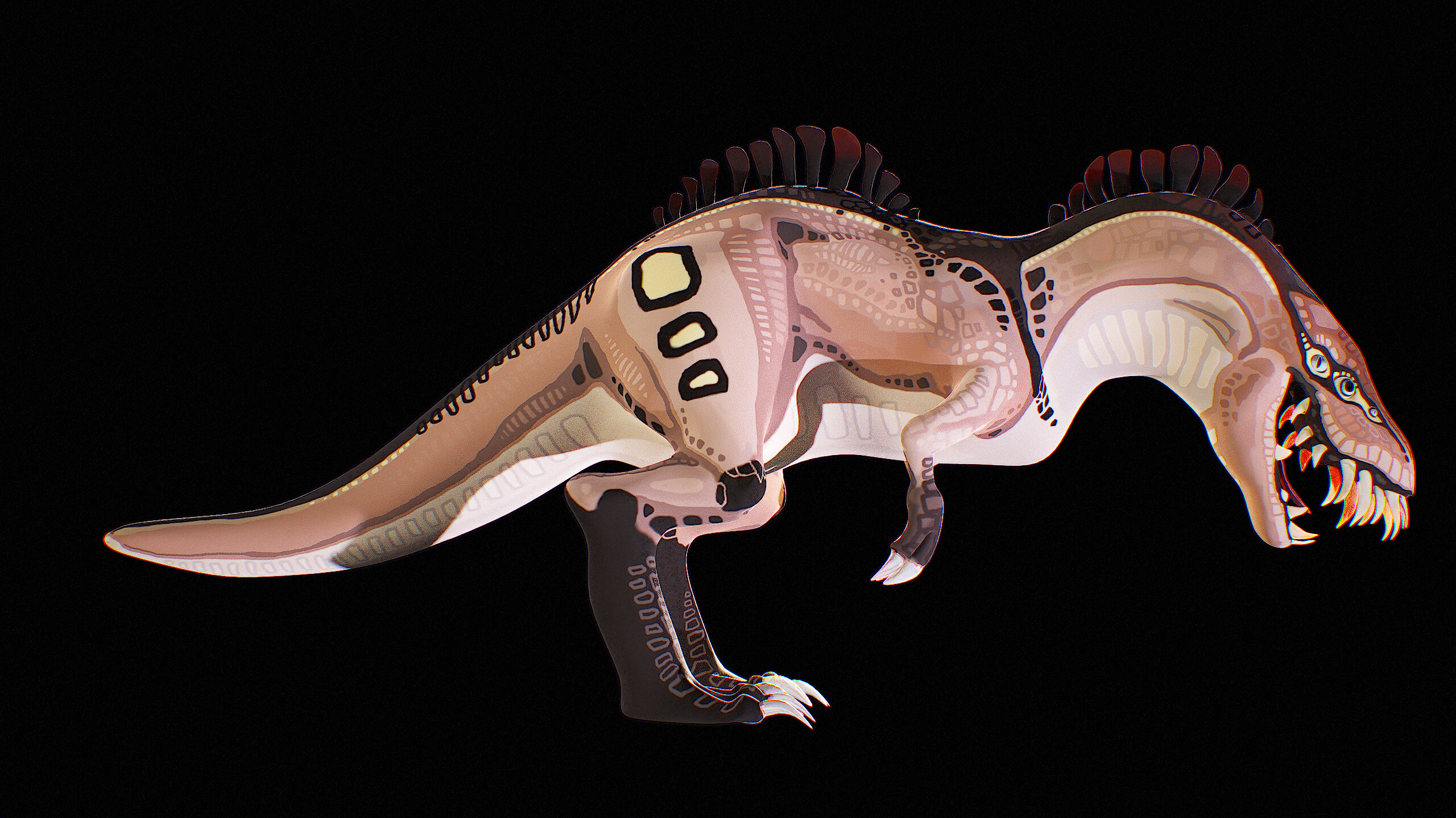 Alien Dinosaur Cartoon Game Ready - 3D Model by Locus Models