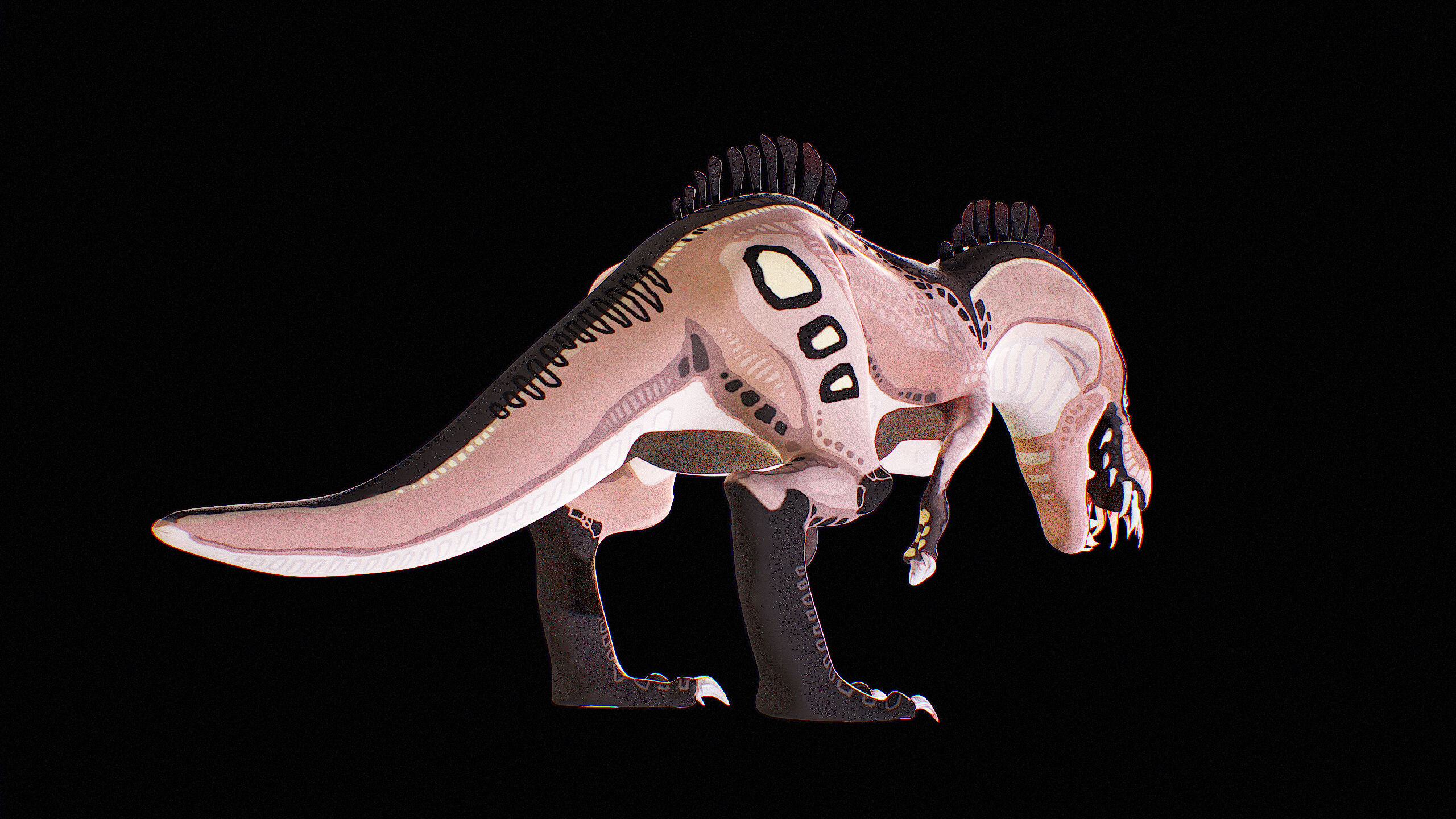 Alien Dinosaur Cartoon Game Ready - 3D Model by Locus Models