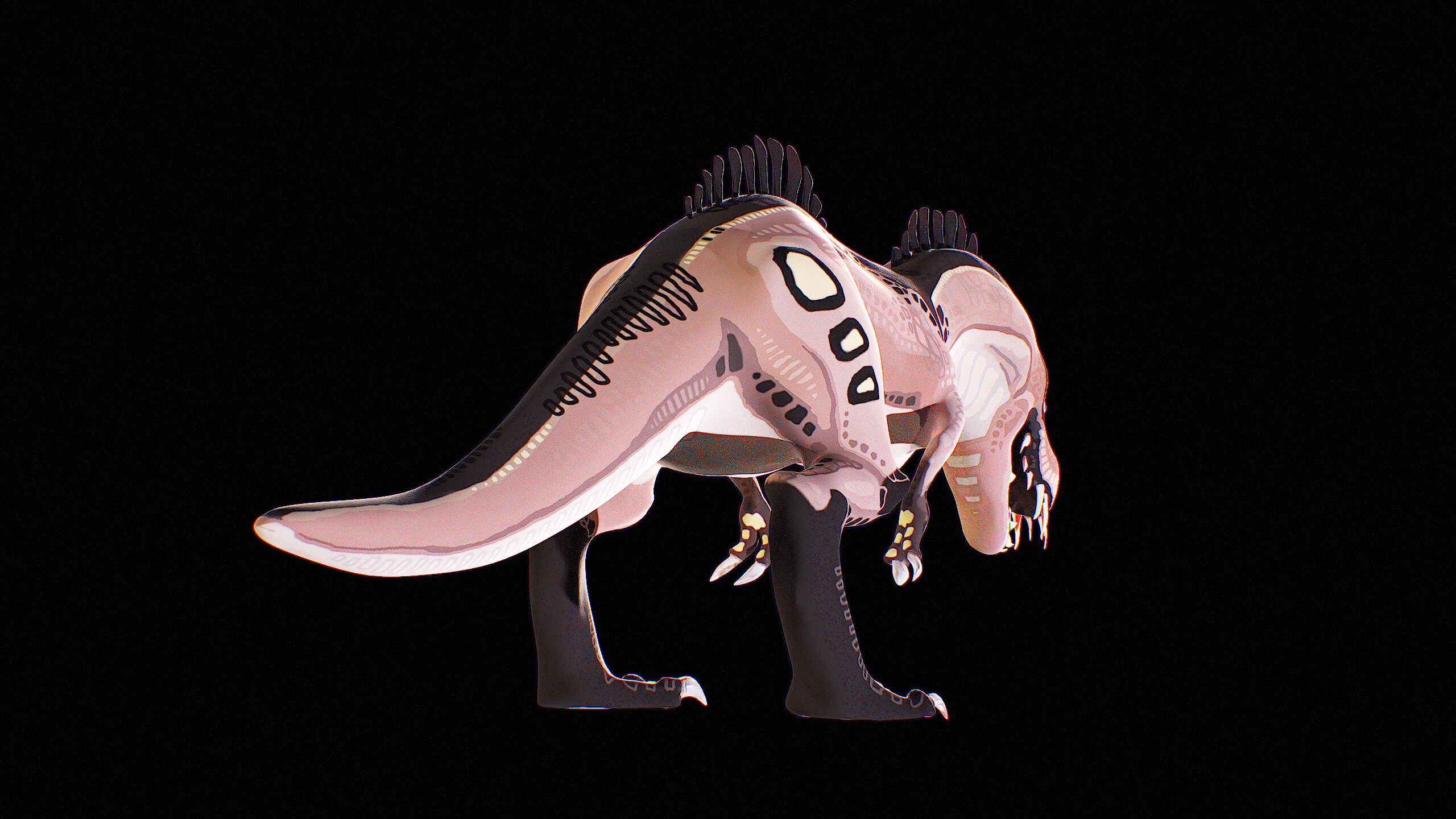 Alien Dinosaur Cartoon Game Ready - 3D Model by Locus Models