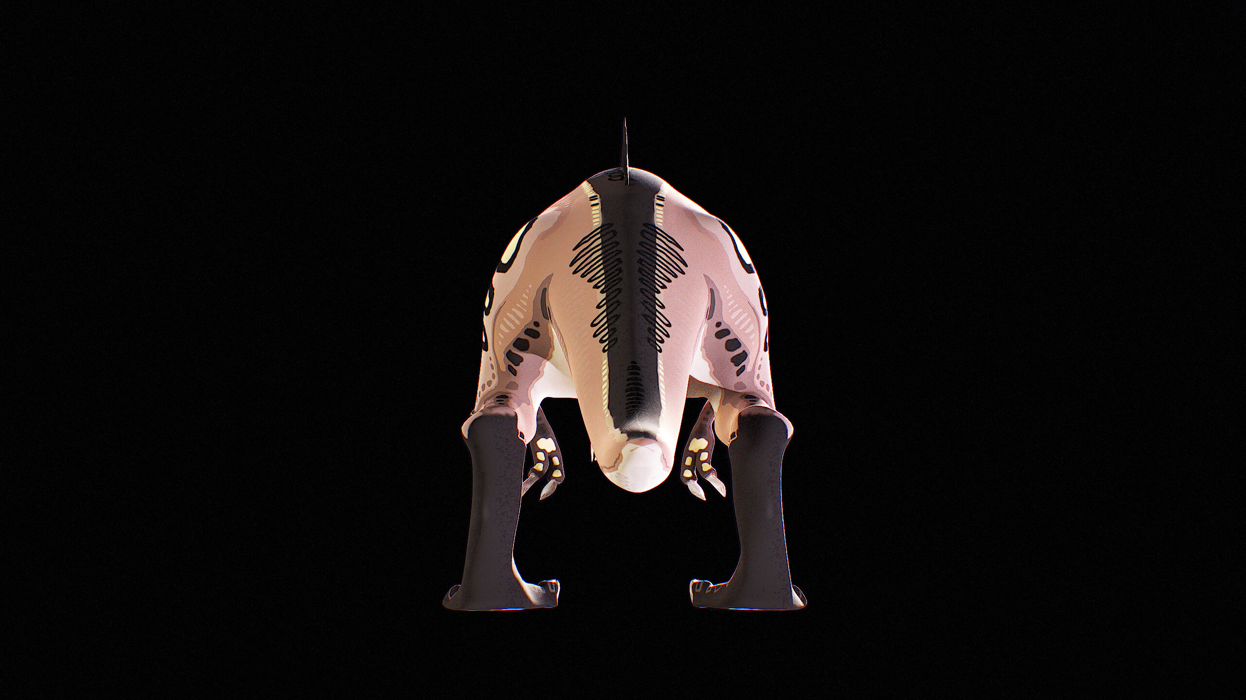 Alien Dinosaur Cartoon Game Ready - 3D Model by Locus Models