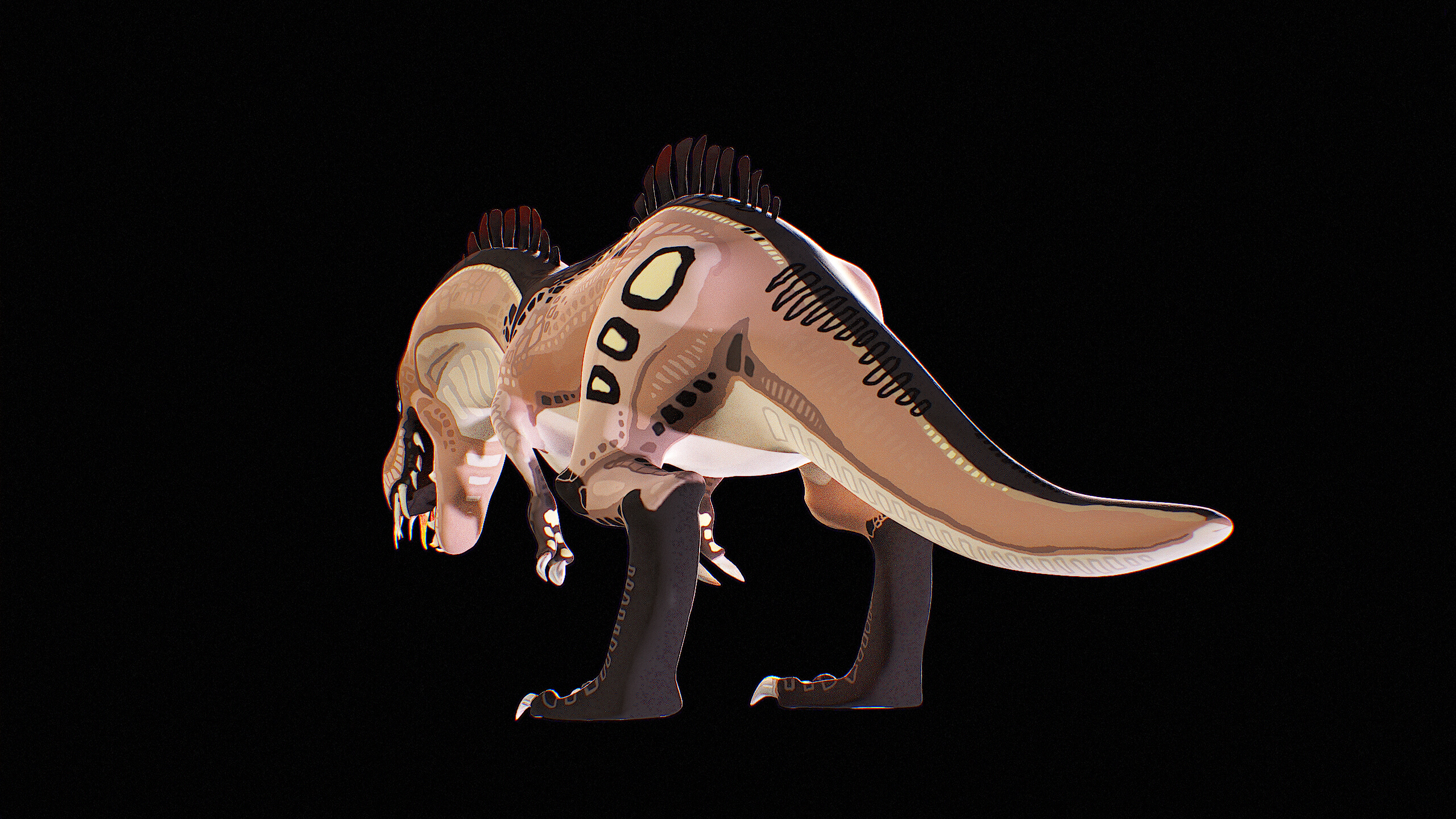 Alien Dinosaur Cartoon Game Ready - 3D Model by Locus Models