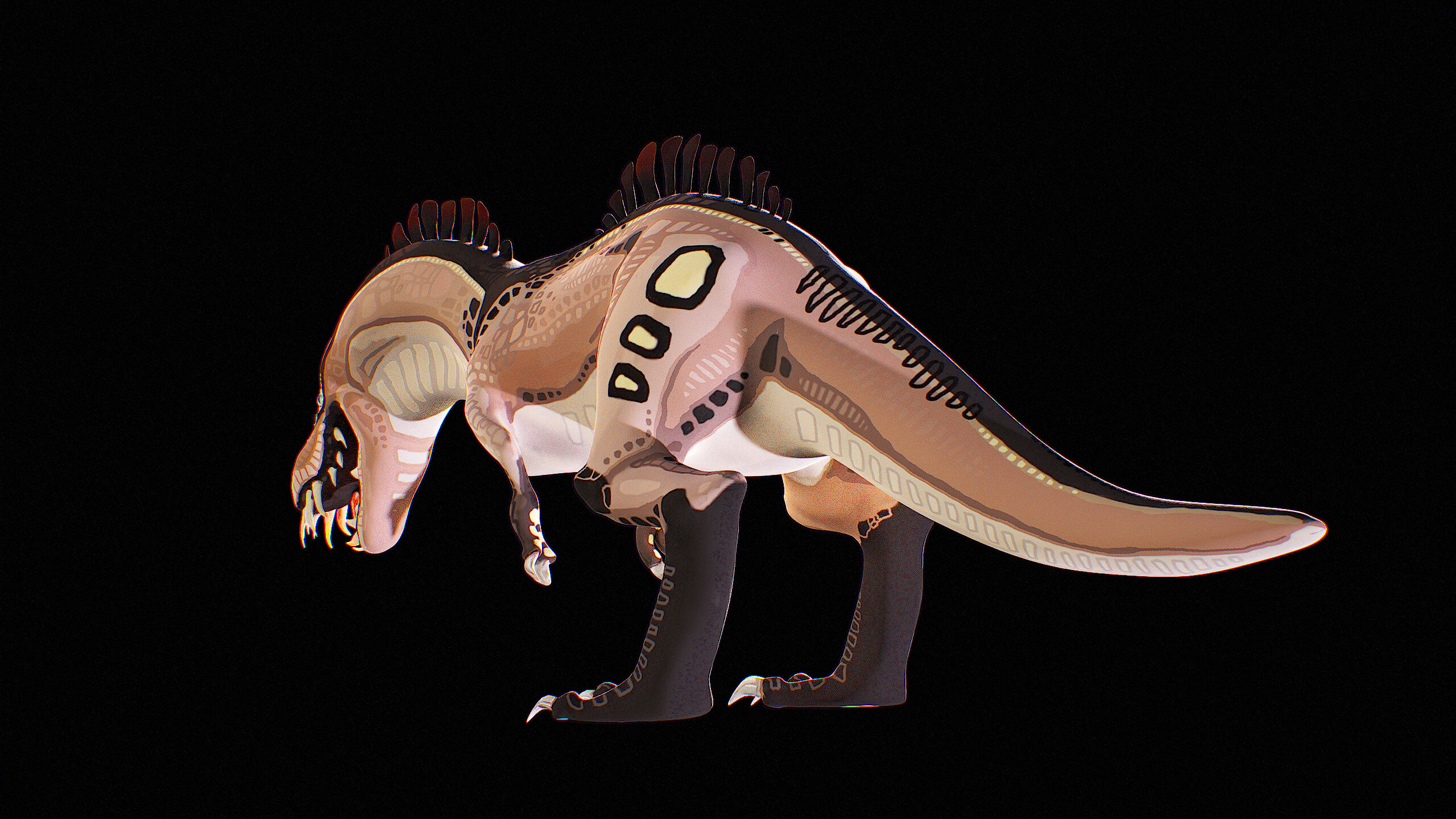 Alien Dinosaur Cartoon Game Ready - 3D Model by Locus Models