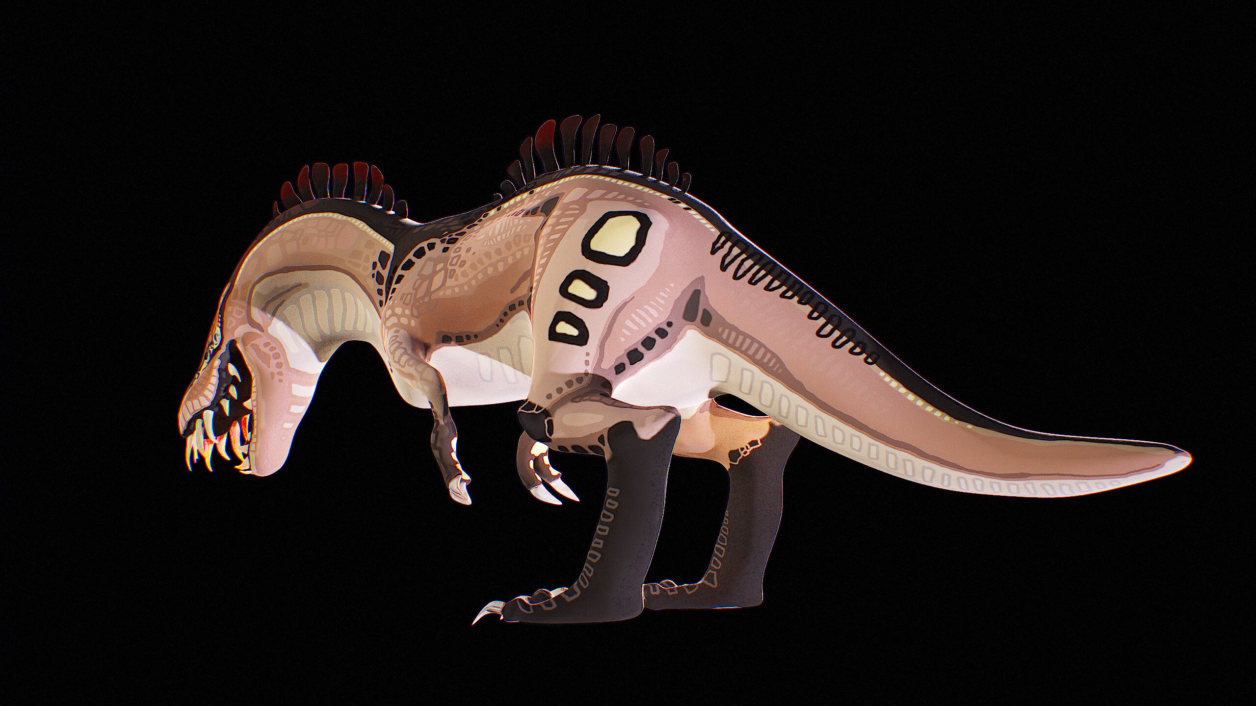 Alien Dinosaur Cartoon Game Ready - 3D Model by Locus Models