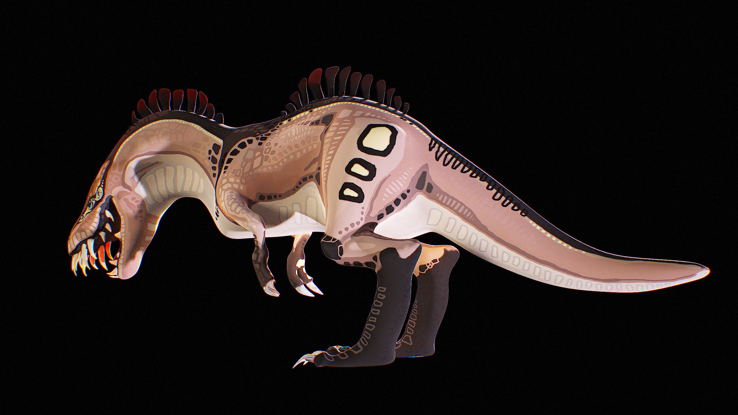 Alien Dinosaur Cartoon Game Ready - 3D Model by Locus Models