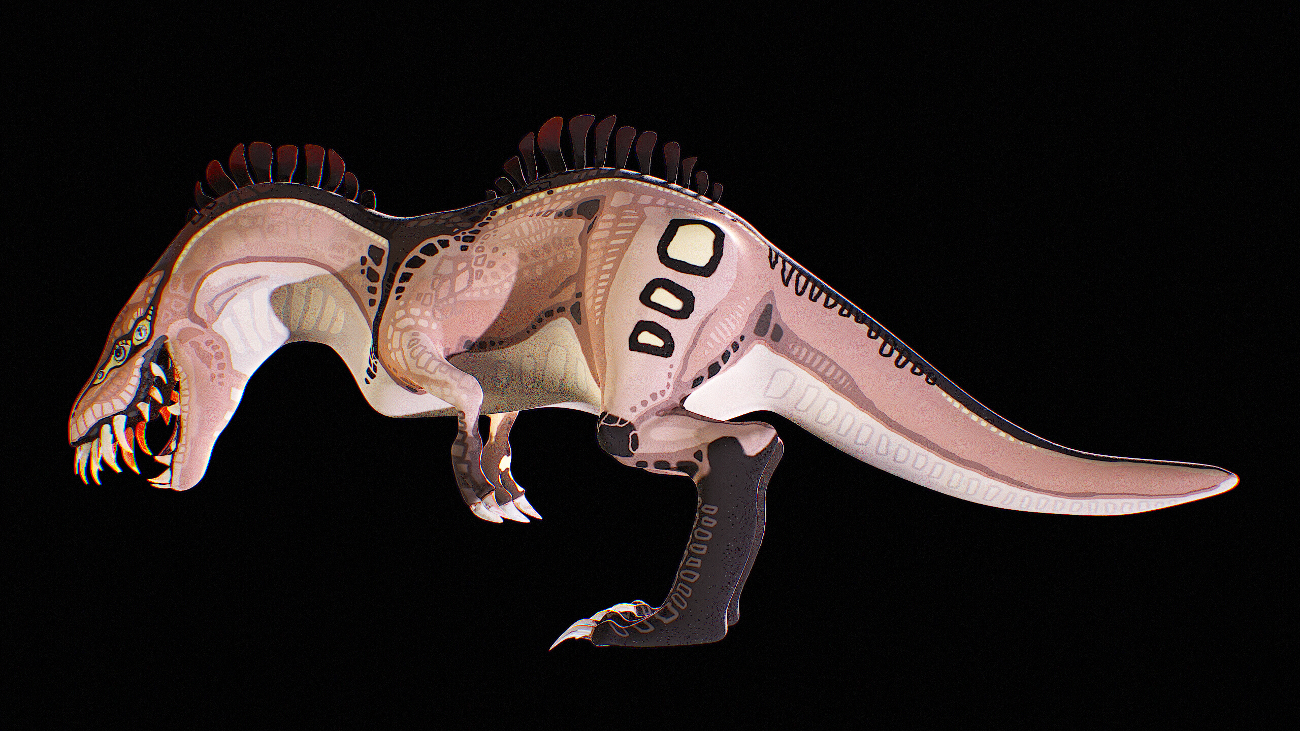 Alien Dinosaur Cartoon Game Ready - 3D Model by Locus Models