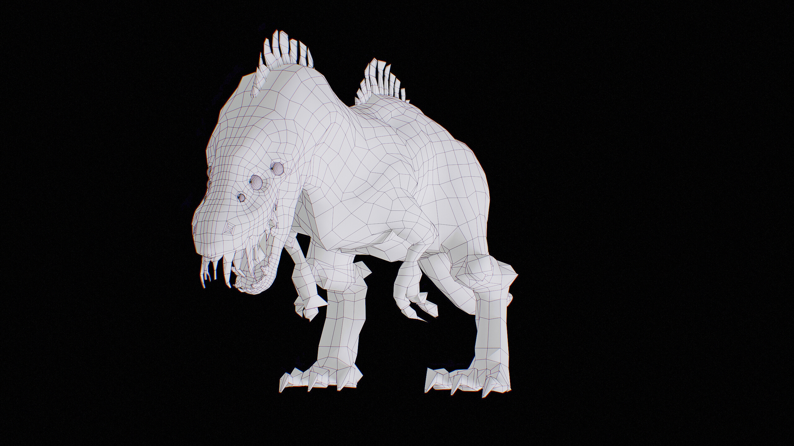 Alien Dinosaur Cartoon Game Ready - 3D Model by Locus Models