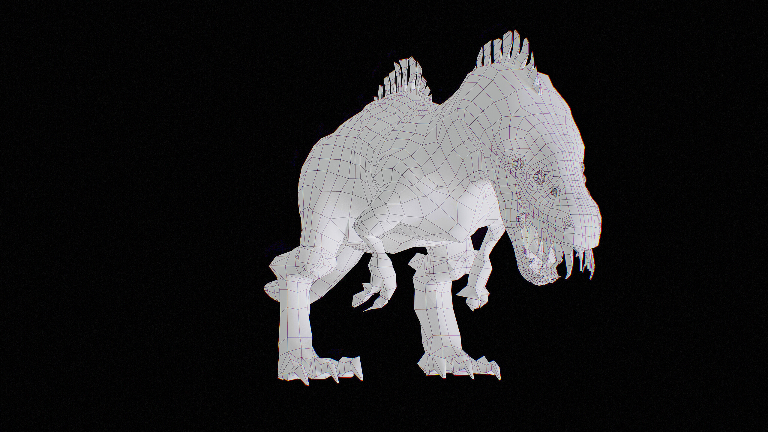 Alien Dinosaur Cartoon Game Ready - 3D Model by Locus Models