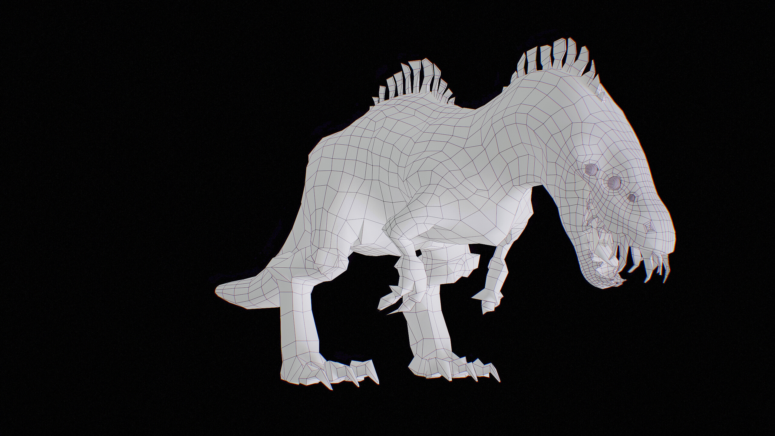 Alien Dinosaur Cartoon Game Ready - 3D Model by Locus Models