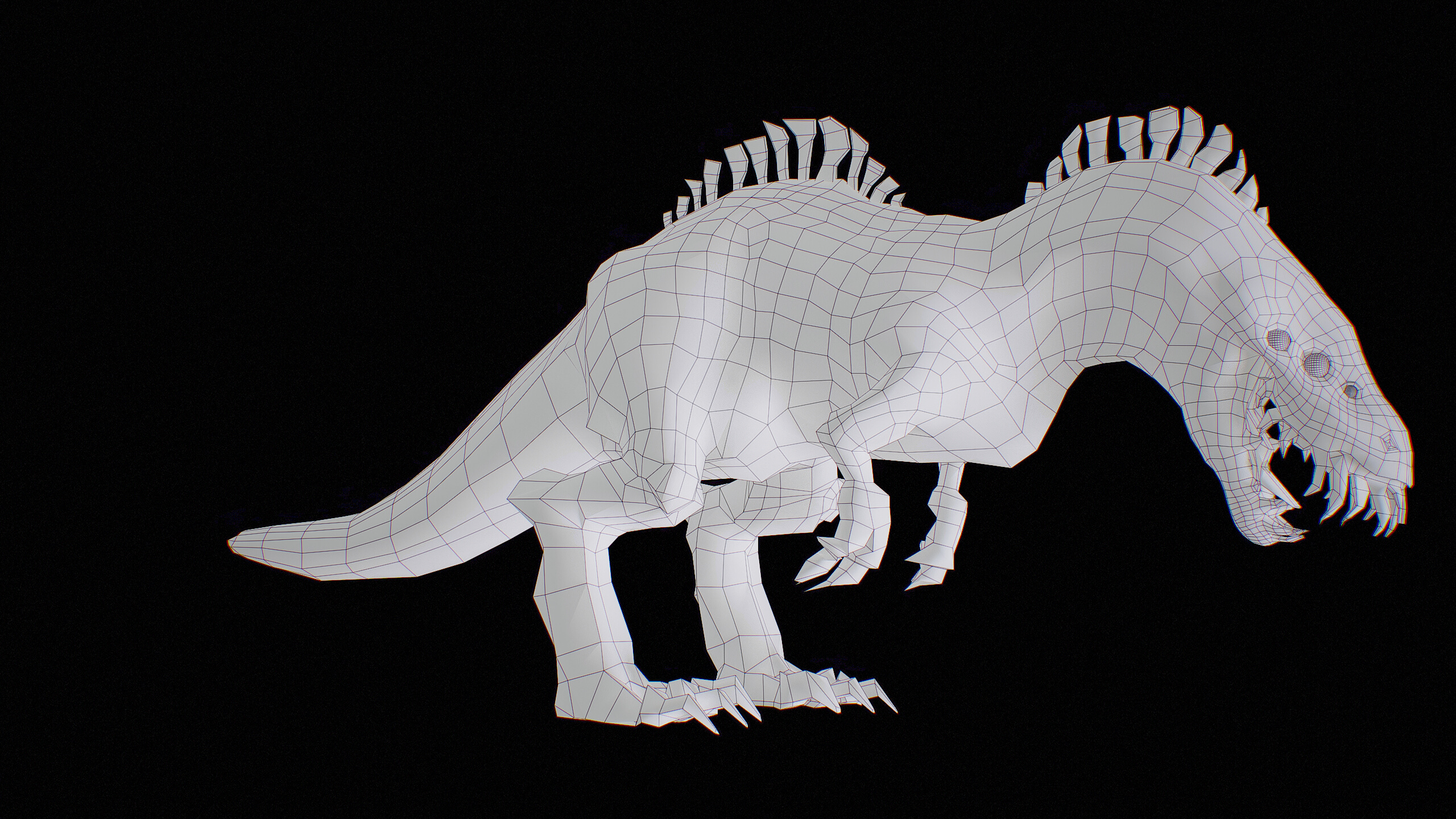 Alien Dinosaur Cartoon Game Ready - 3D Model by Locus Models