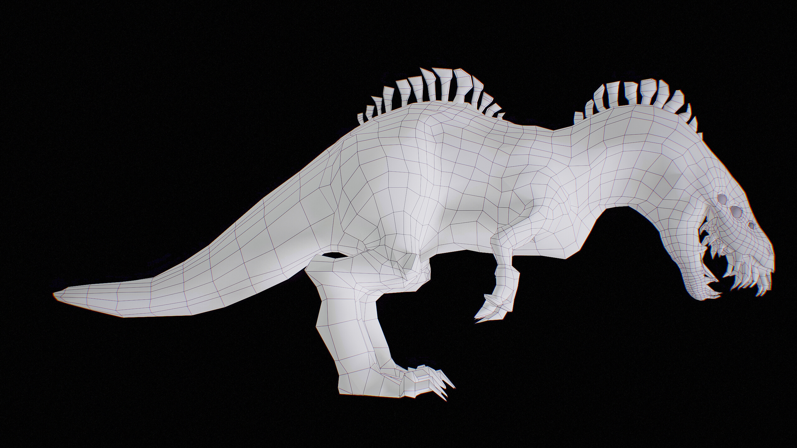 Alien Dinosaur Cartoon Game Ready - 3D Model by Locus Models