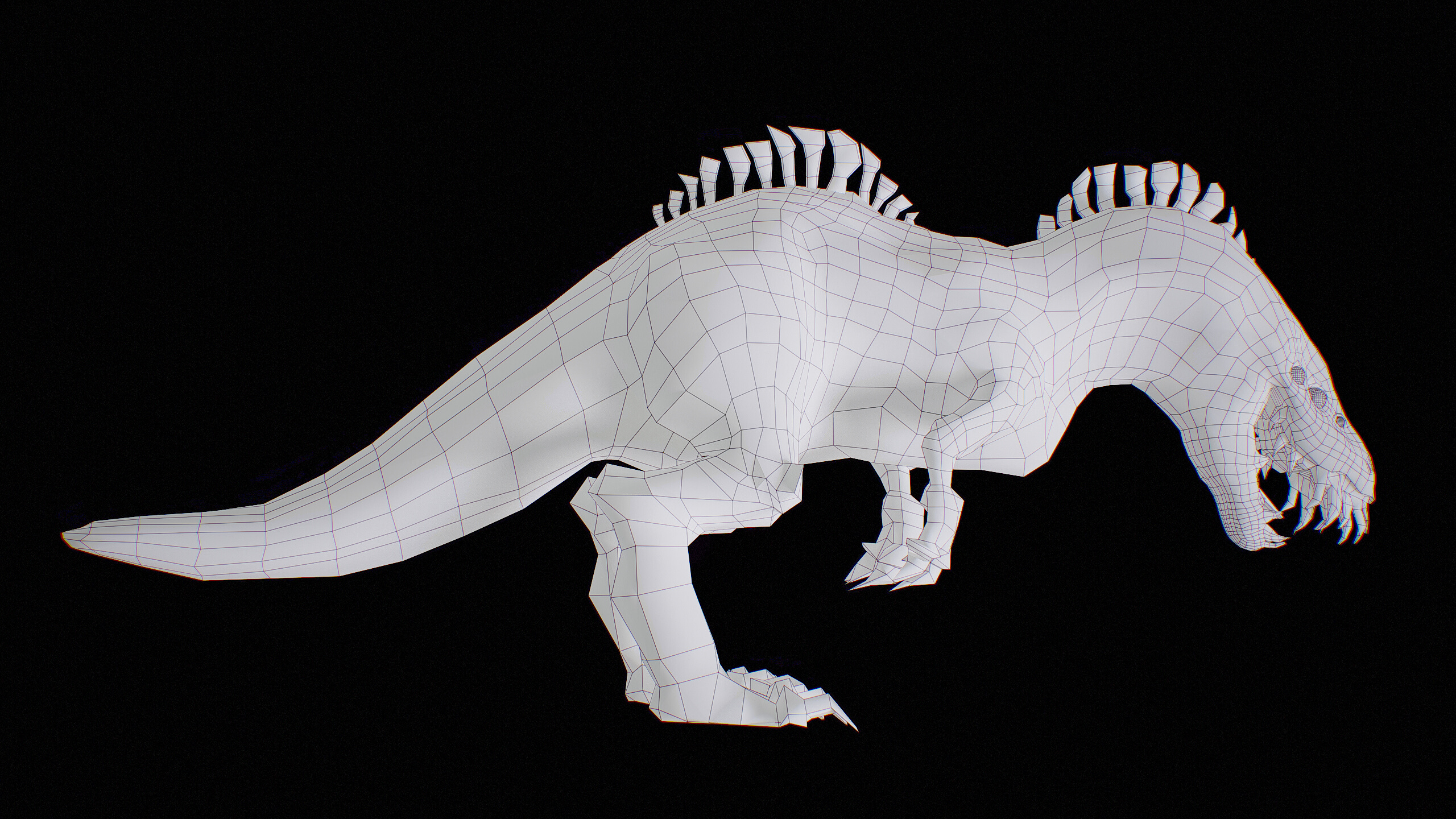 Alien Dinosaur Cartoon Game Ready - 3D Model by Locus Models