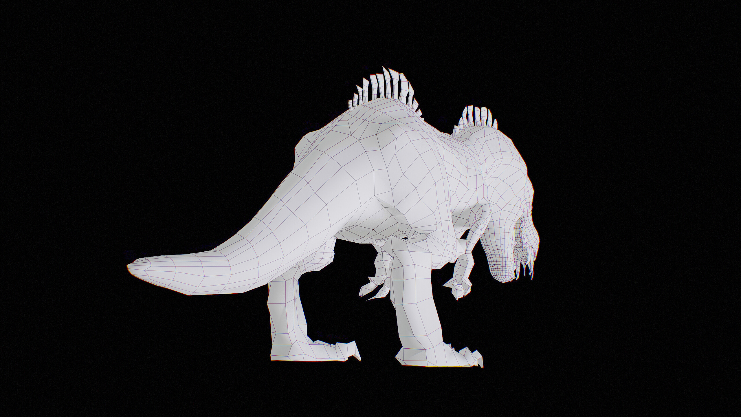 Alien Dinosaur Cartoon Game Ready - 3D Model by Locus Models