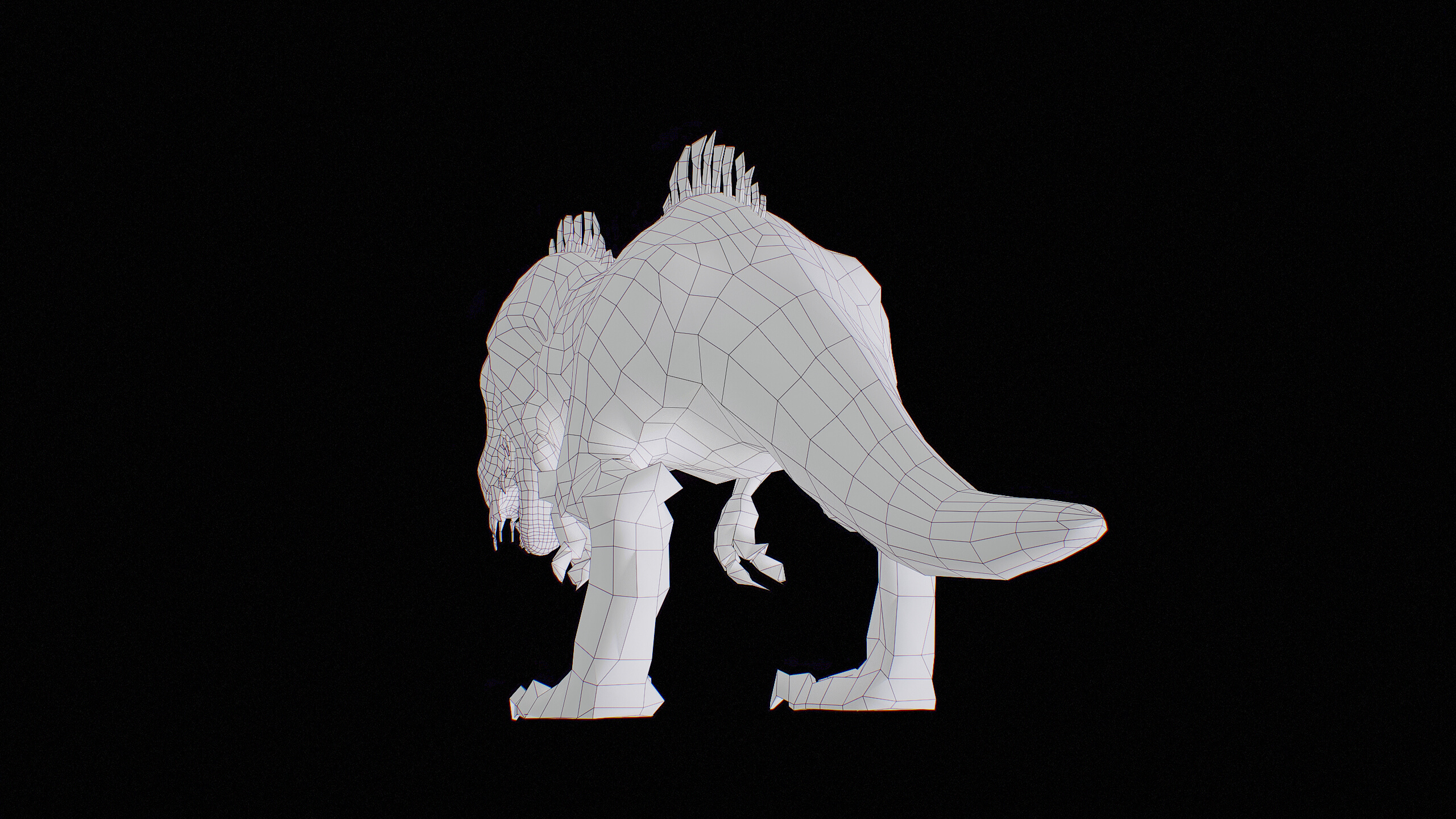 Alien Dinosaur Cartoon Game Ready - 3D Model by Locus Models