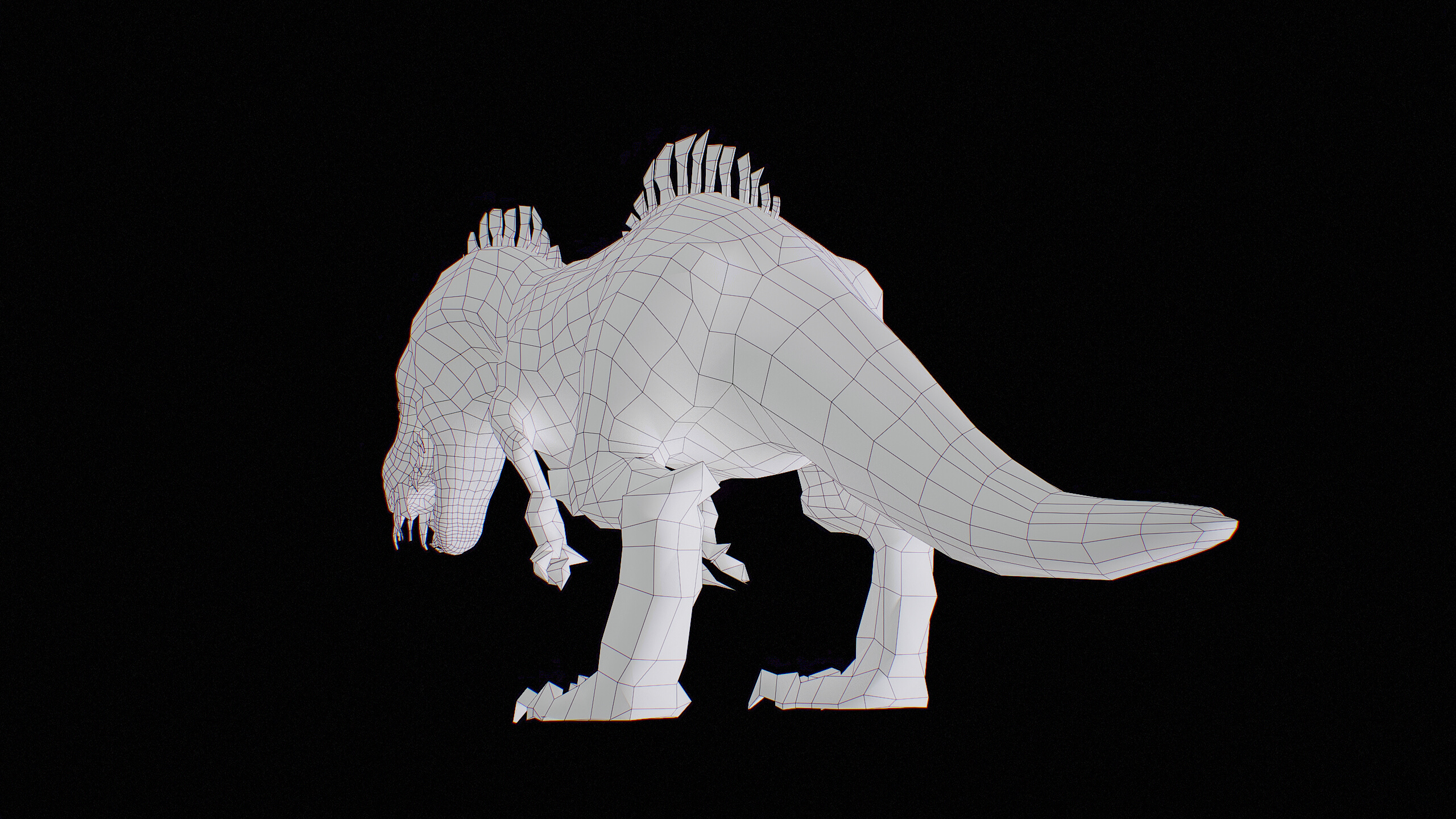 Alien Dinosaur Cartoon Game Ready - 3D Model by Locus Models