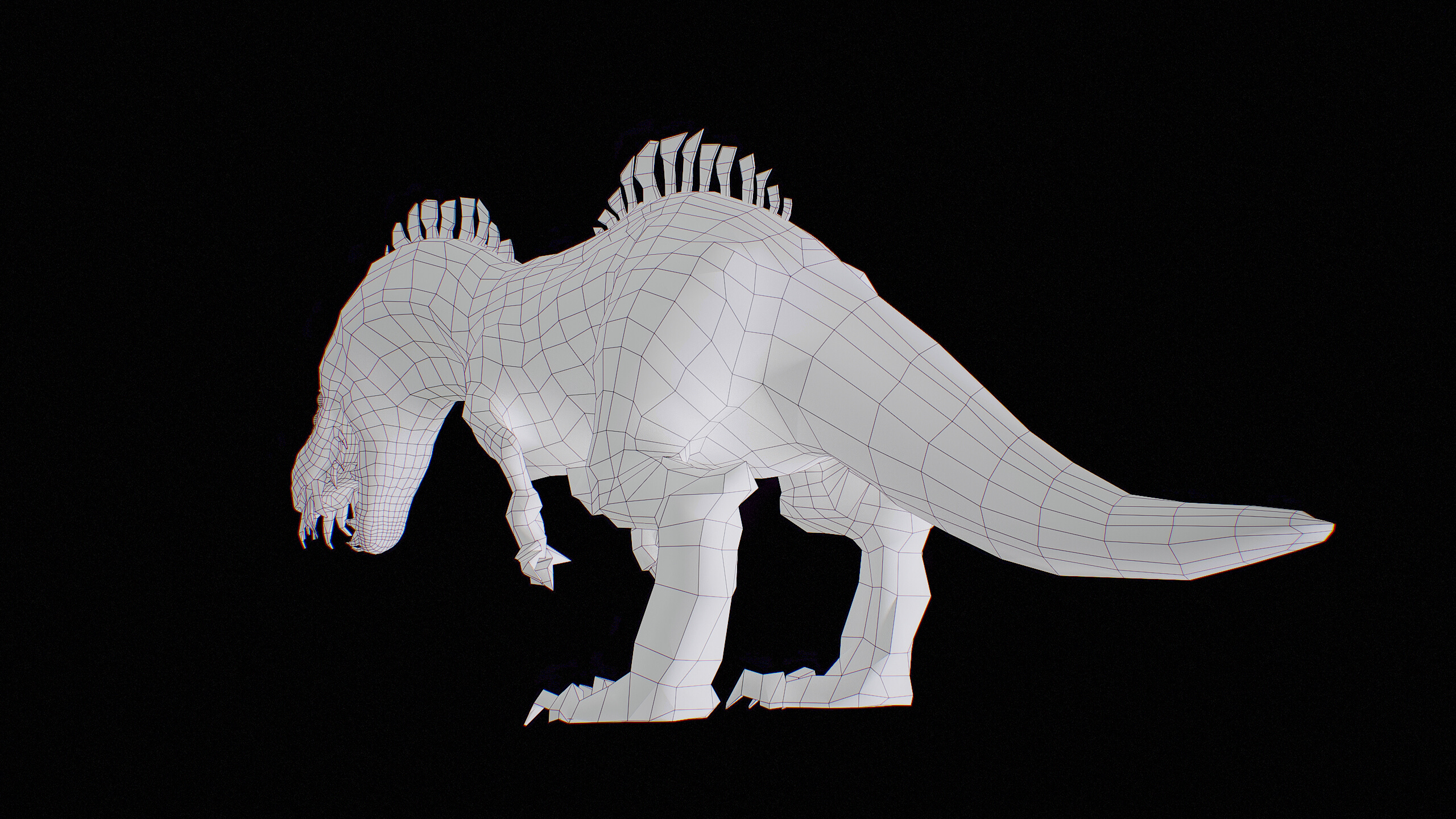 Alien Dinosaur Cartoon Game Ready - 3D Model by Locus Models