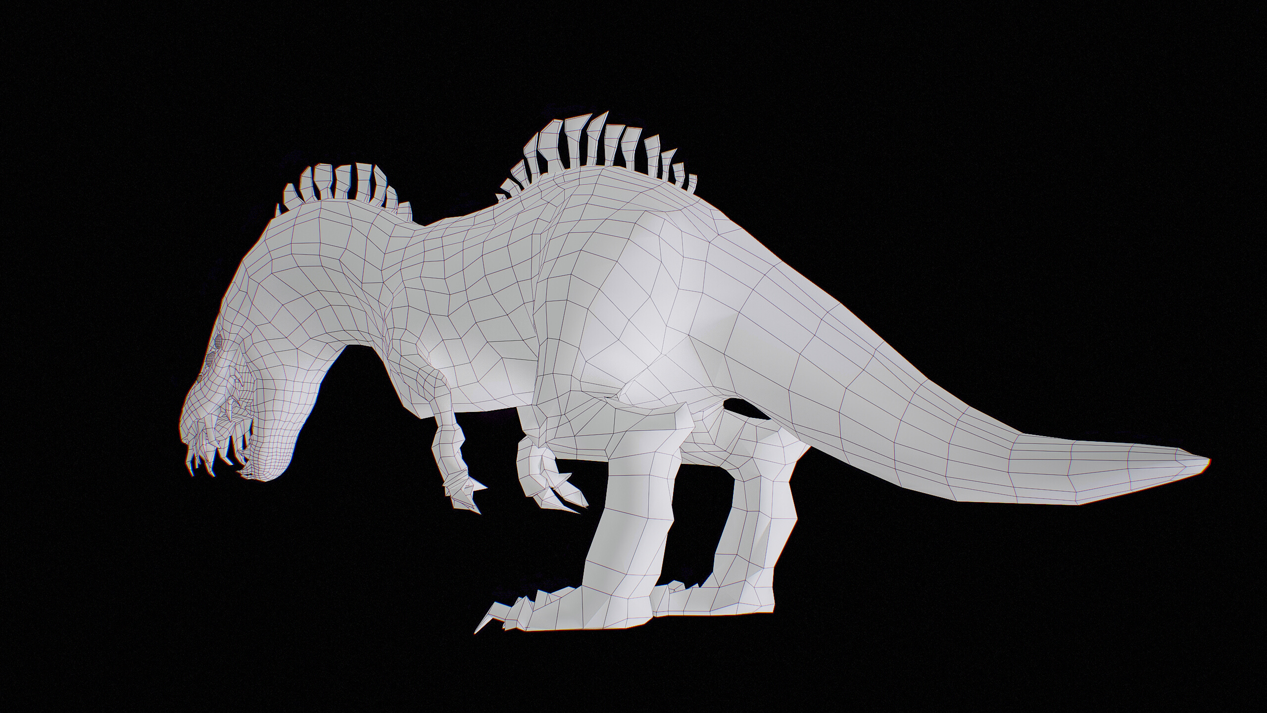 Alien Dinosaur Cartoon Game Ready - 3D Model by Locus Models