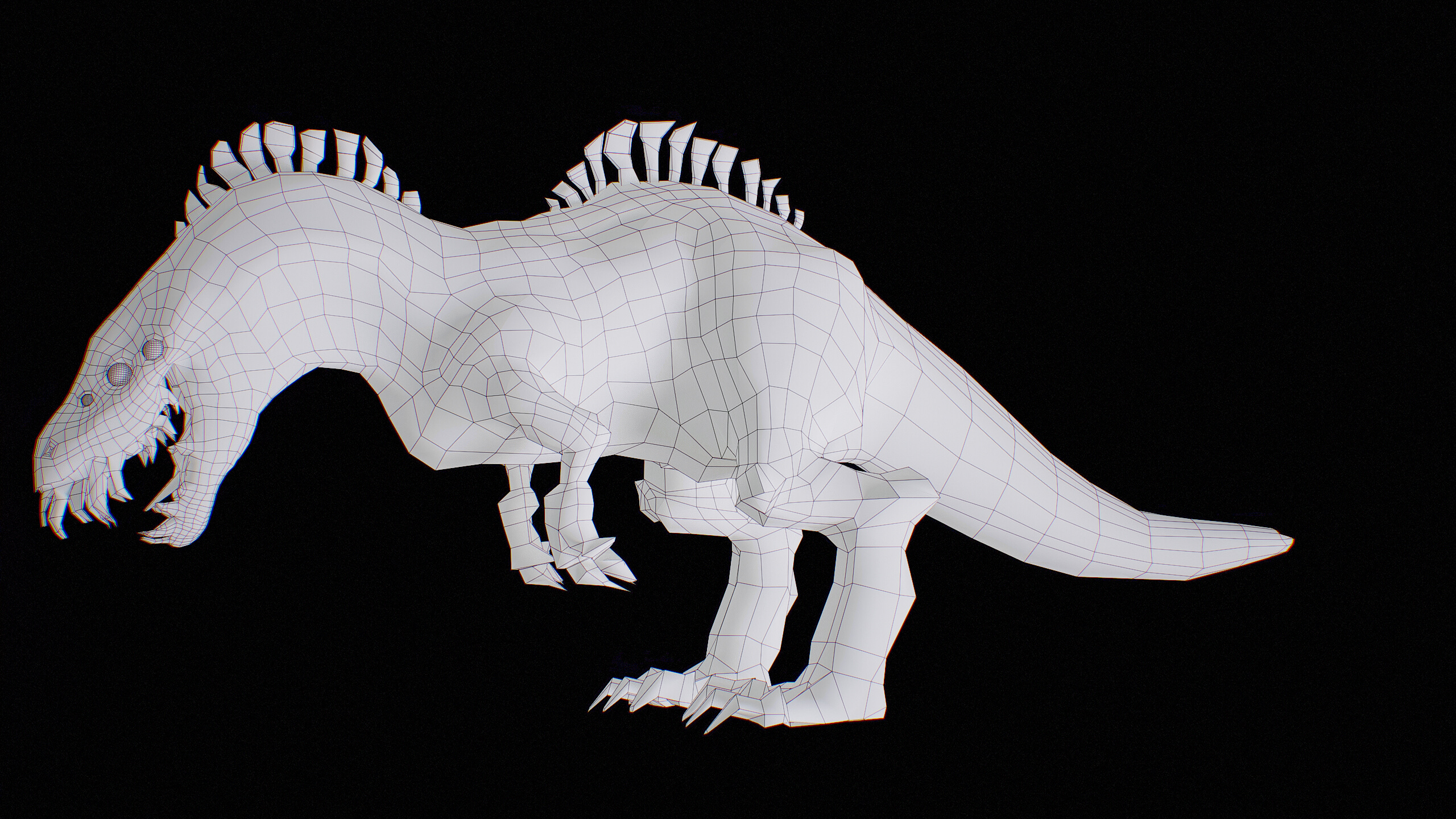 Alien Dinosaur Cartoon Game Ready - 3D Model by Locus Models