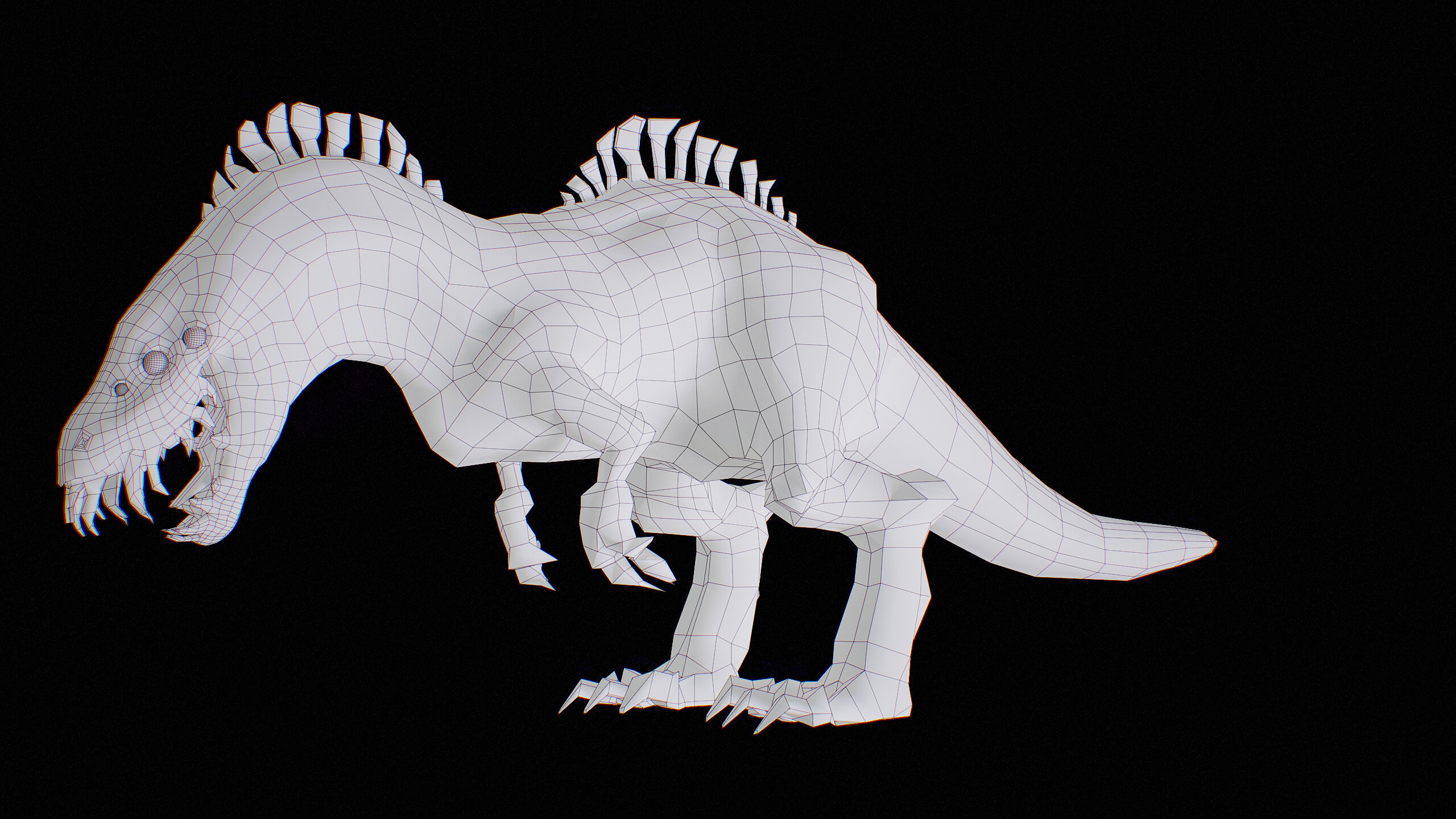 Alien Dinosaur Cartoon Game Ready - 3D Model by Locus Models