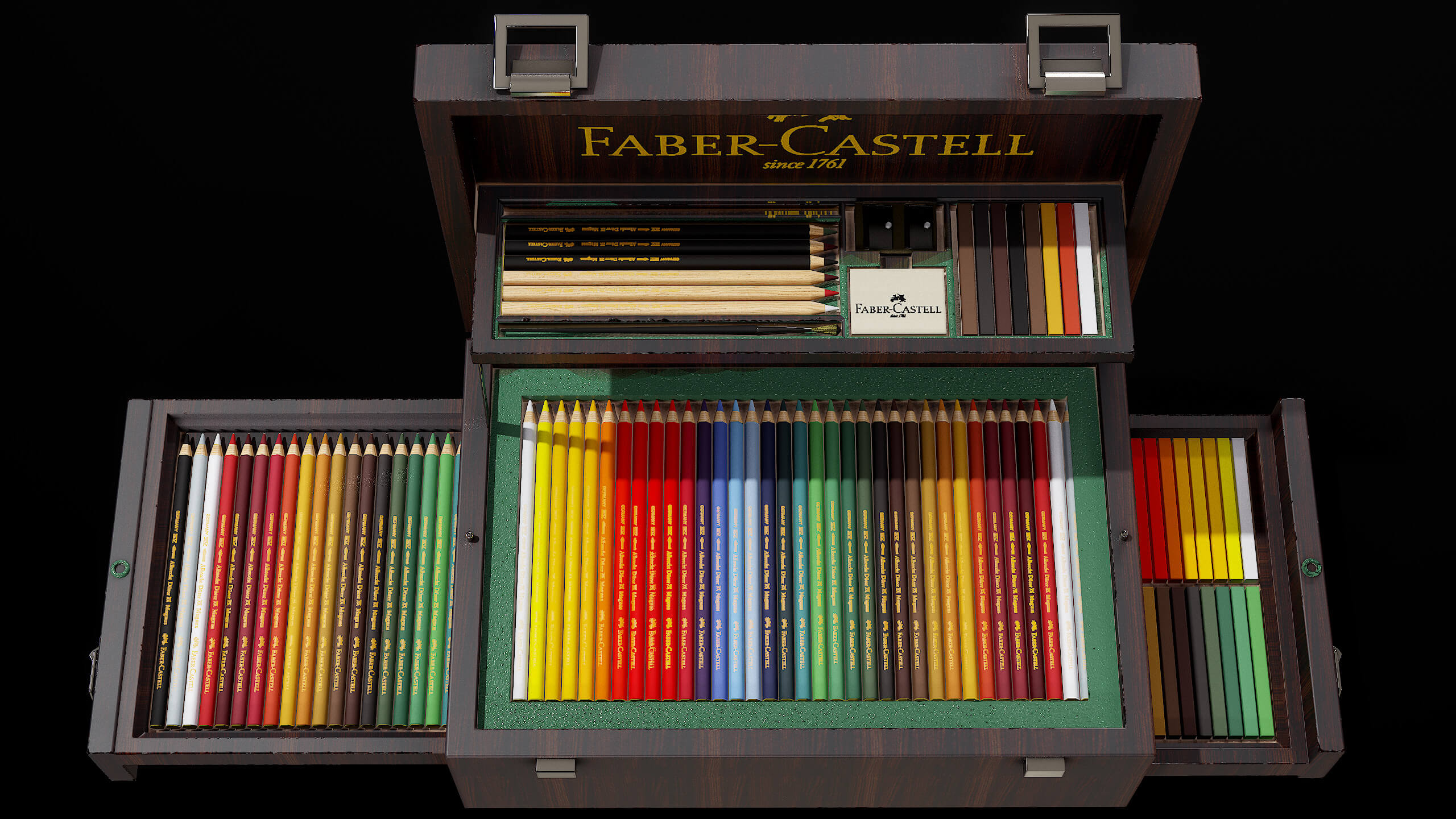 Art Set Faber Castell PBR - 3D Model by Locus Models