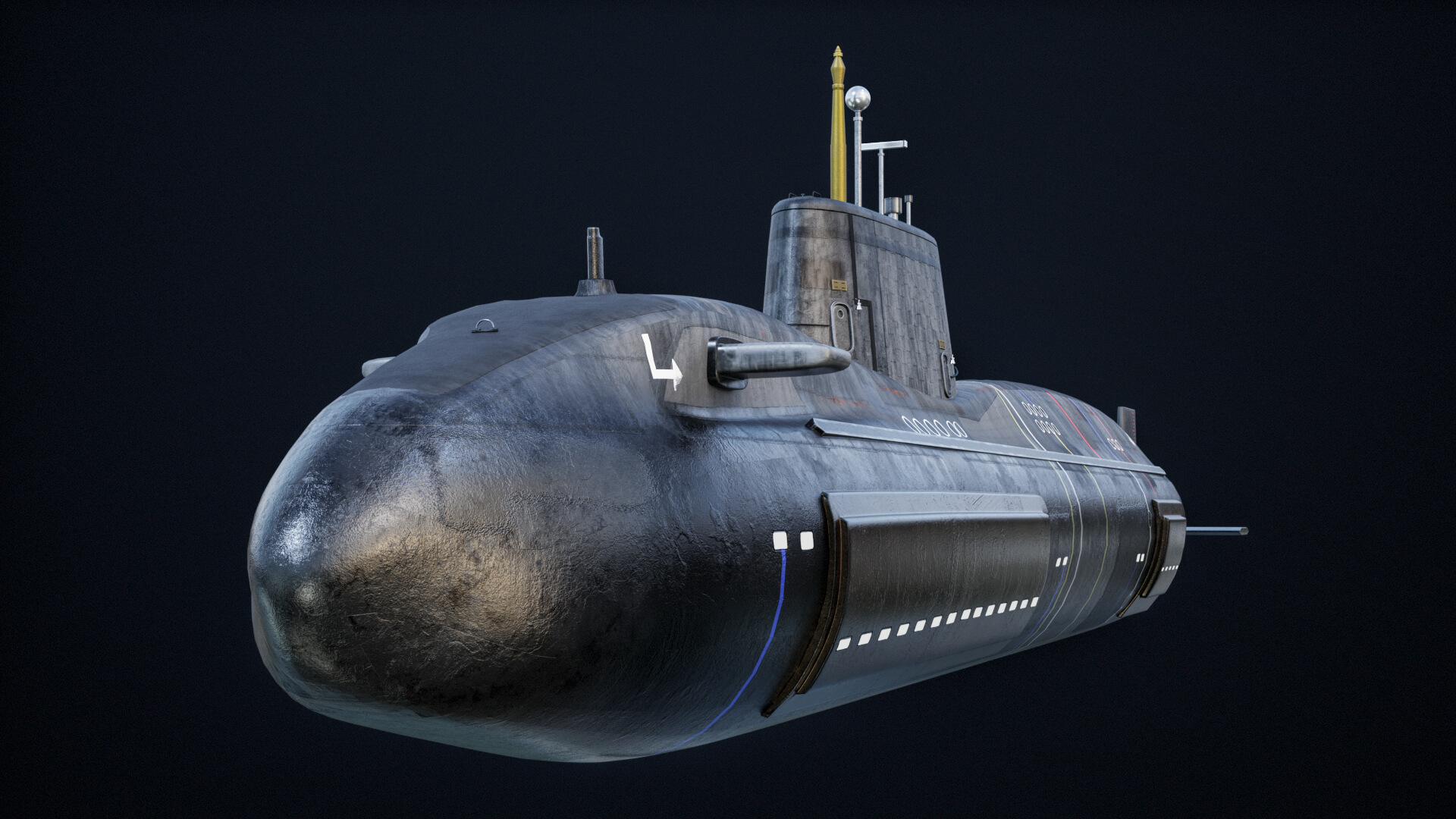 Astute Class Submarine Pbr 3d Model By Locus Models