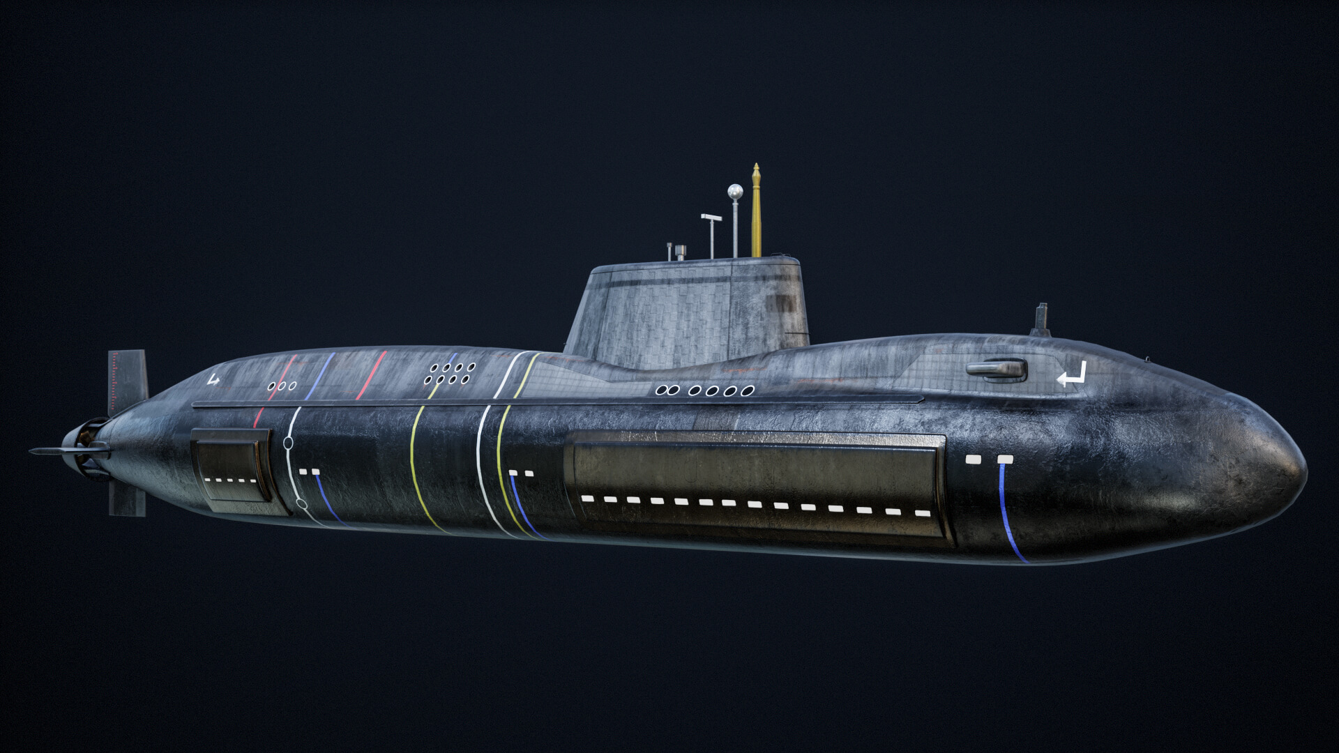 Astute Class Submarine PBR - 3D Model by Locus Models