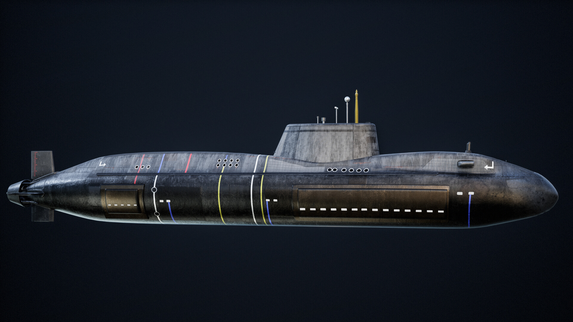 Astute Class Submarine PBR - 3D Model by Locus Models