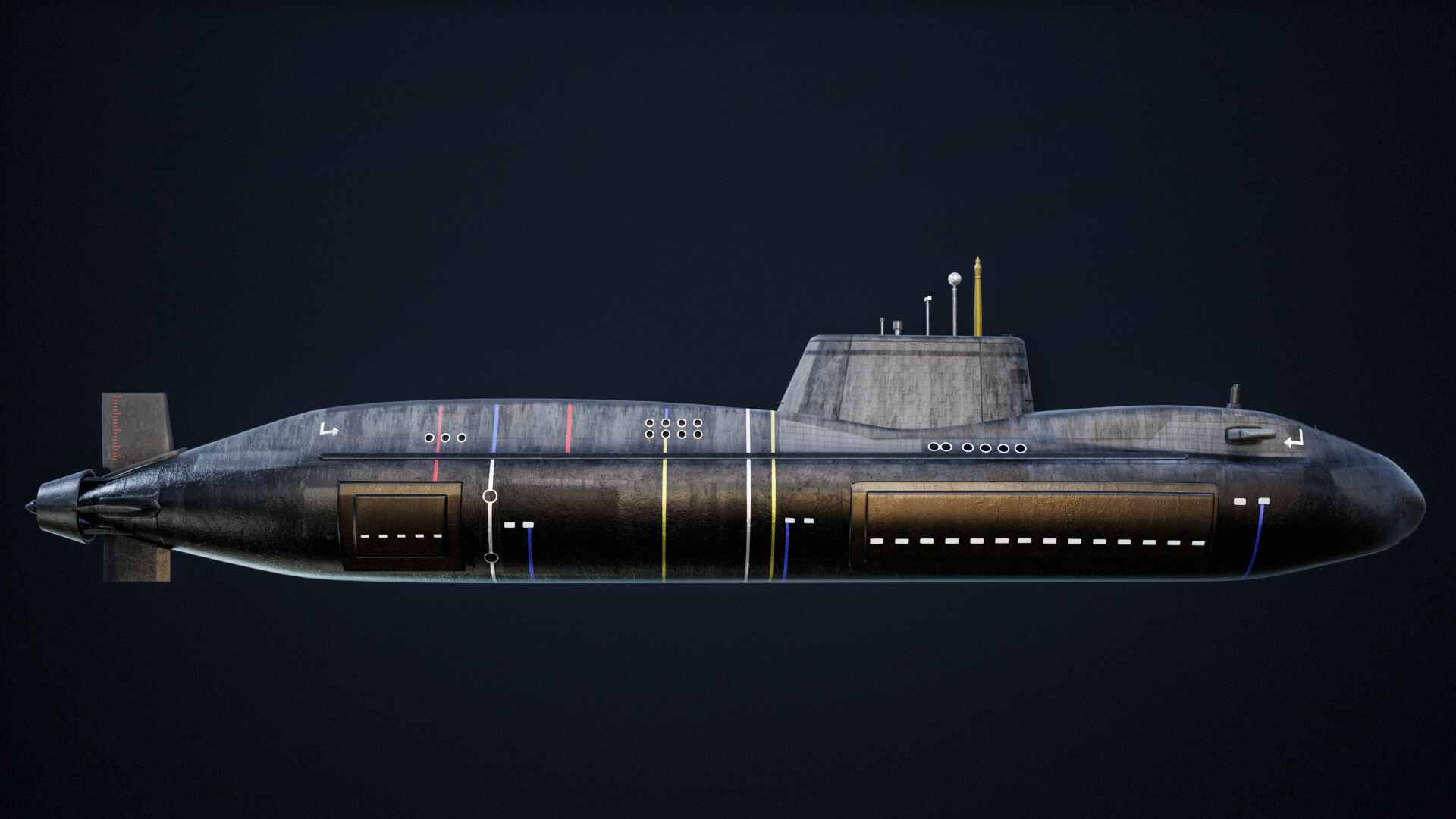 Astute Class Submarine PBR - 3D Model by Locus Models