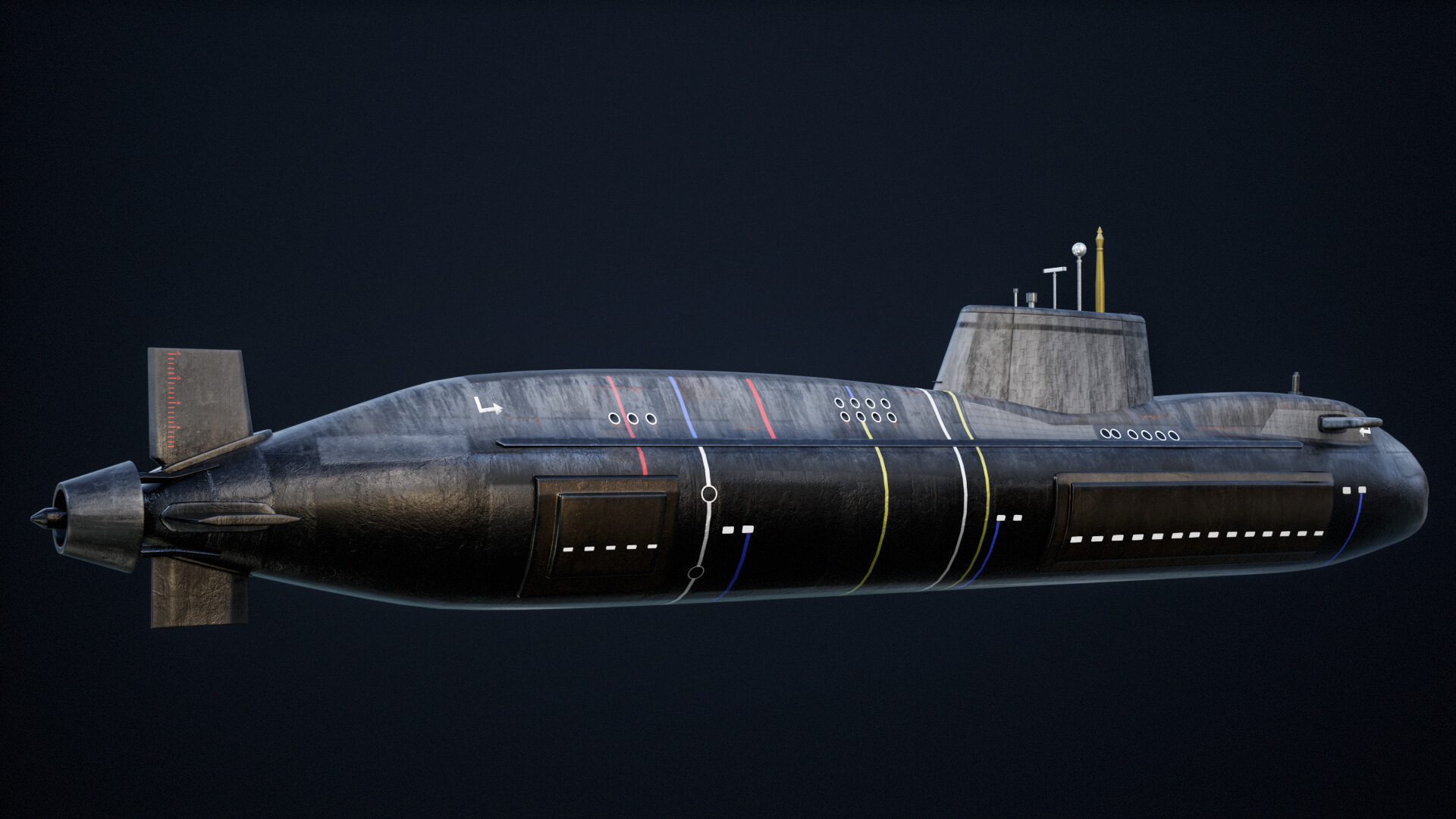 Astute Class Submarine PBR - 3D Model by Locus Models