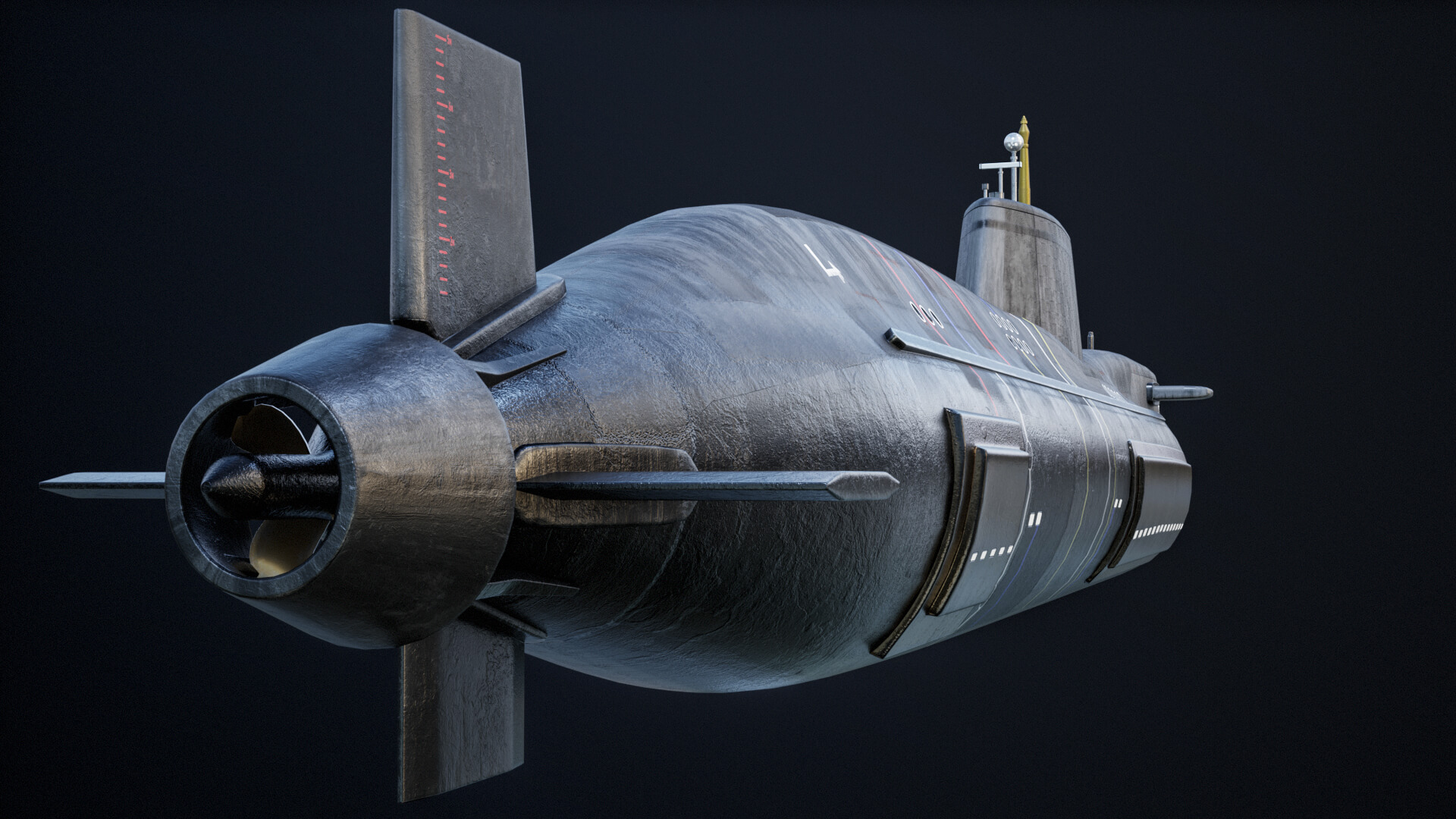 Astute Class Submarine PBR - 3D Model by Locus Models