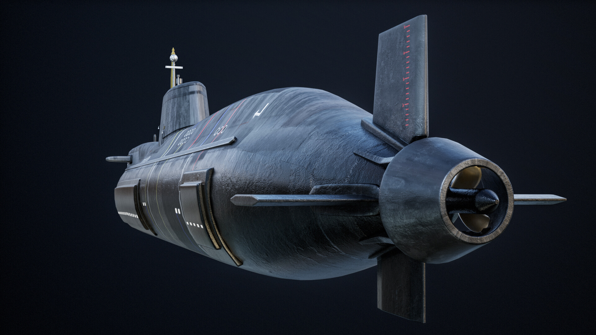 Astute Class Submarine Pbr 3d Model By Locus Models