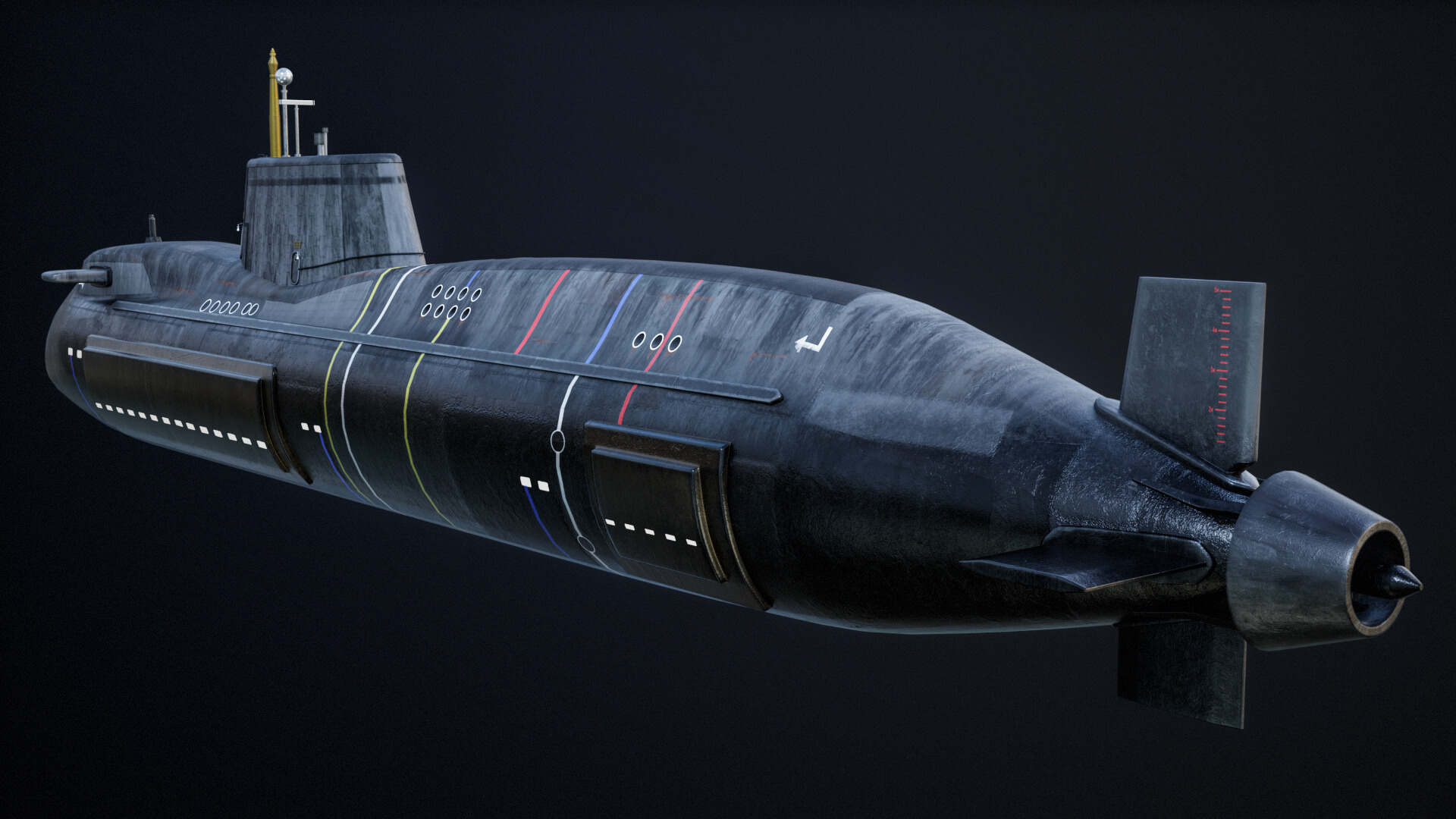 Astute Class Submarine PBR - 3D Model by Locus Models