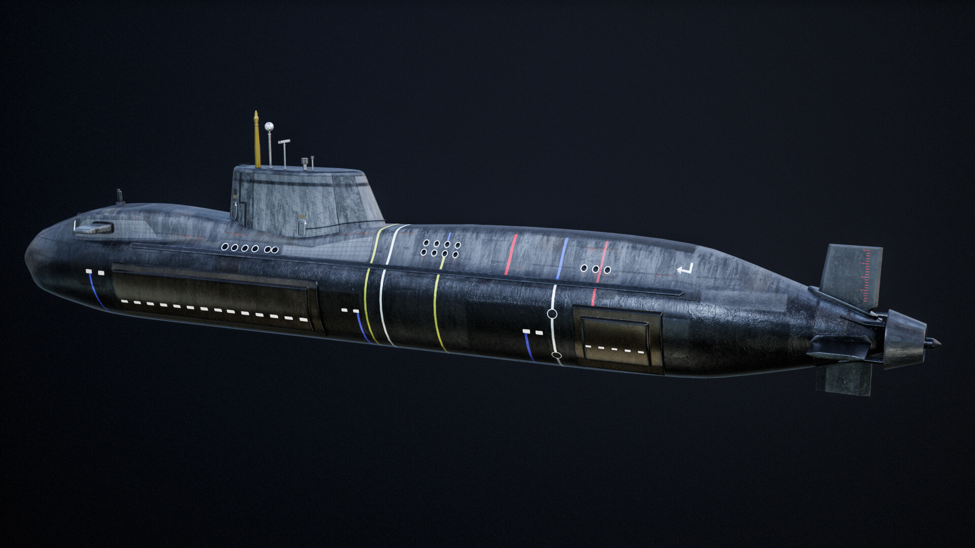 Astute Class Submarine PBR - 3D Model by Locus Models