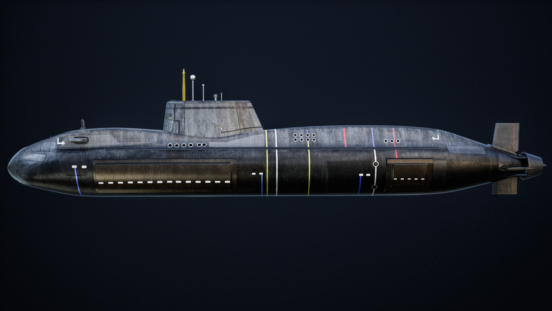 Astute Class Submarine PBR - 3D Model by Locus Models