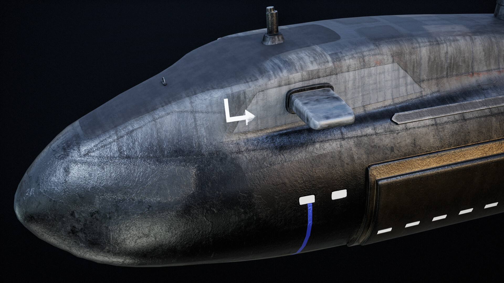 Astute Class Submarine Pbr 3d Model By Locus Models