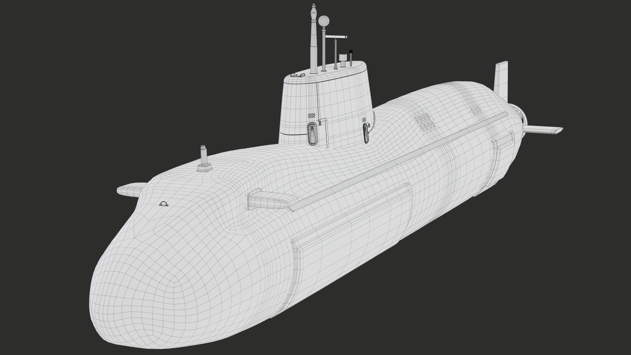 Astute Class Submarine PBR - 3D Model by Locus Models