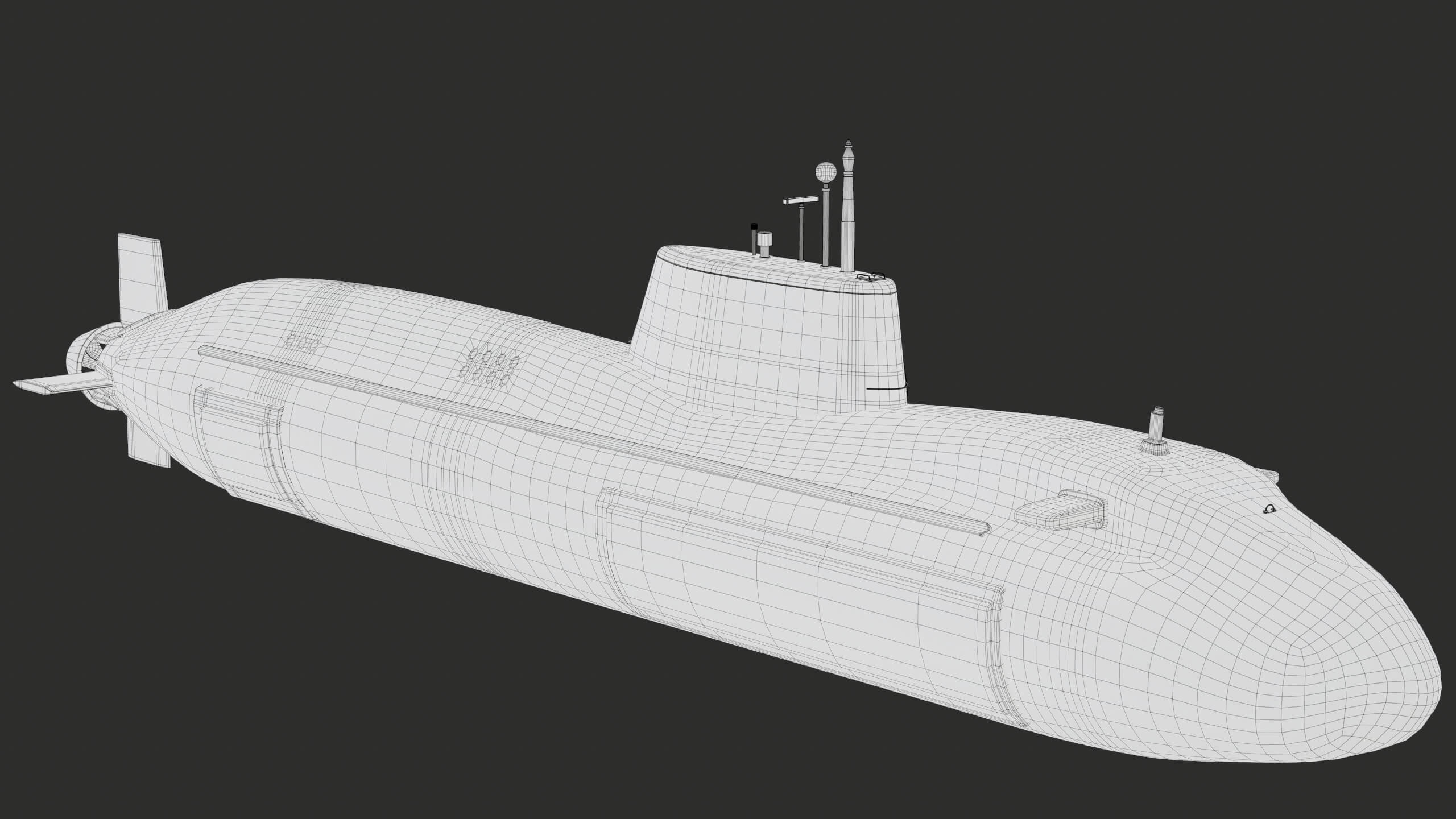 Astute Class Submarine PBR - 3D Model by Locus Models