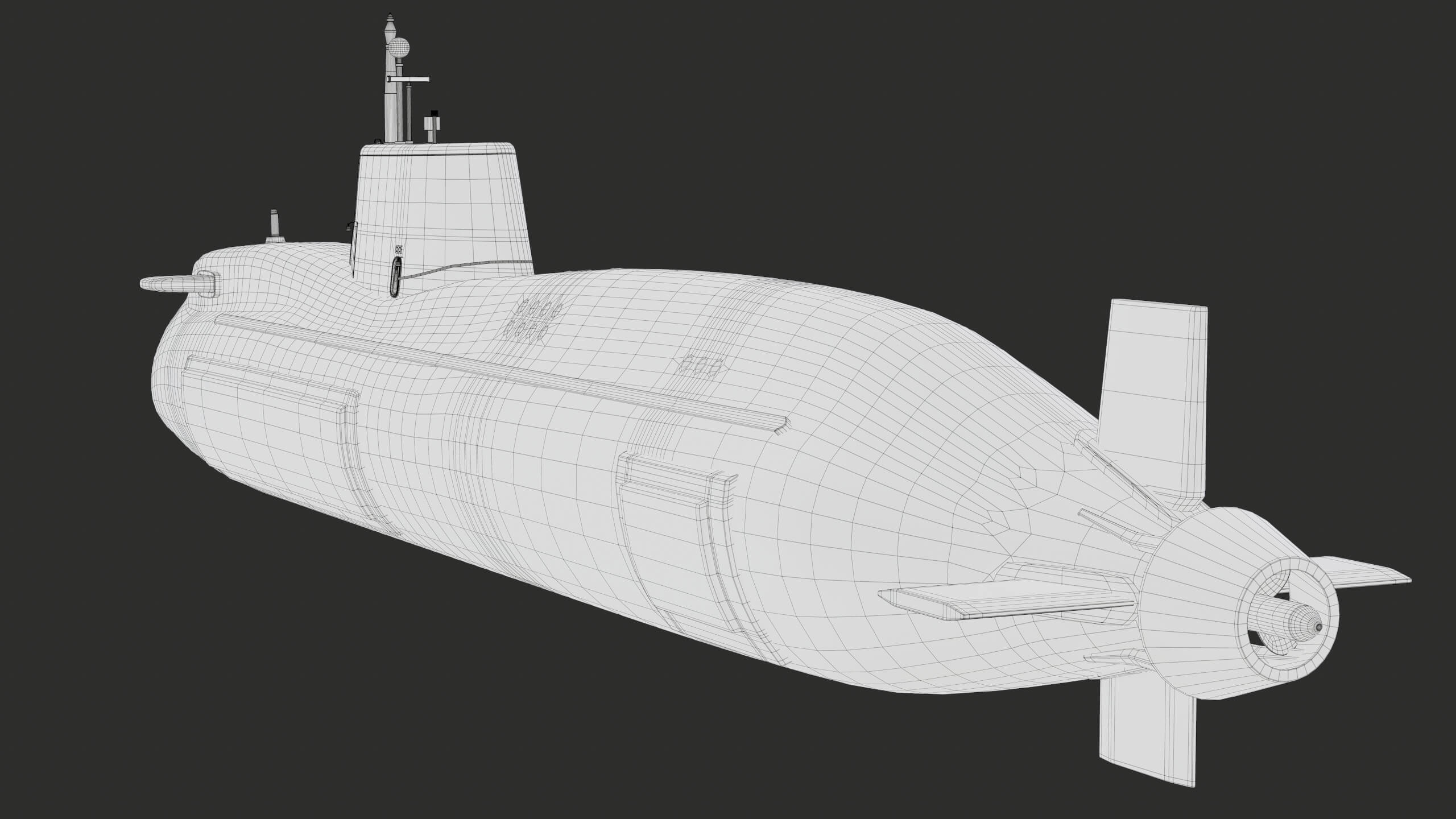 Astute Class Submarine PBR - 3D Model by Locus Models