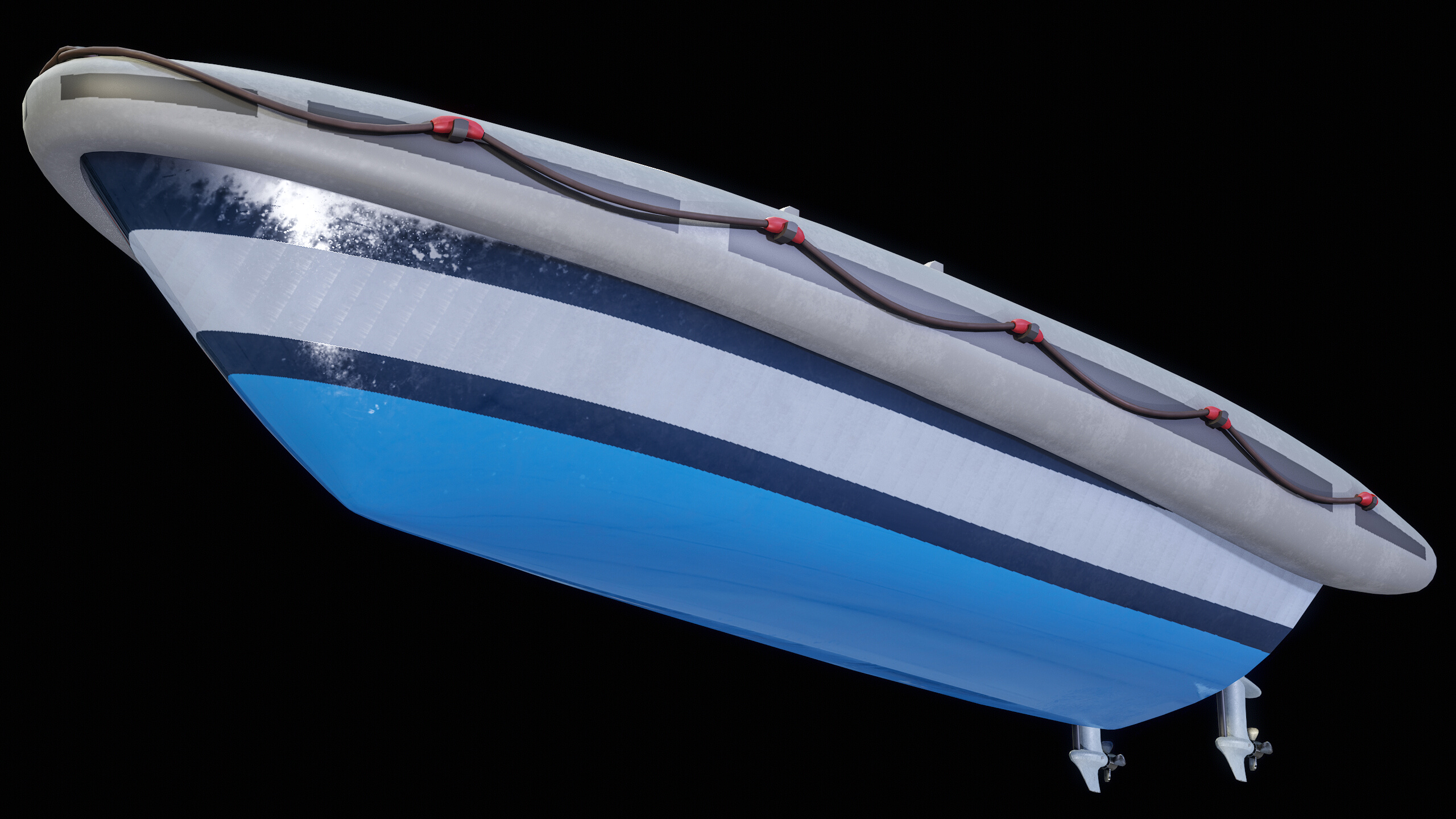 Coastal Guard Inflatable Boat PBR - 3D Model by Locus Models