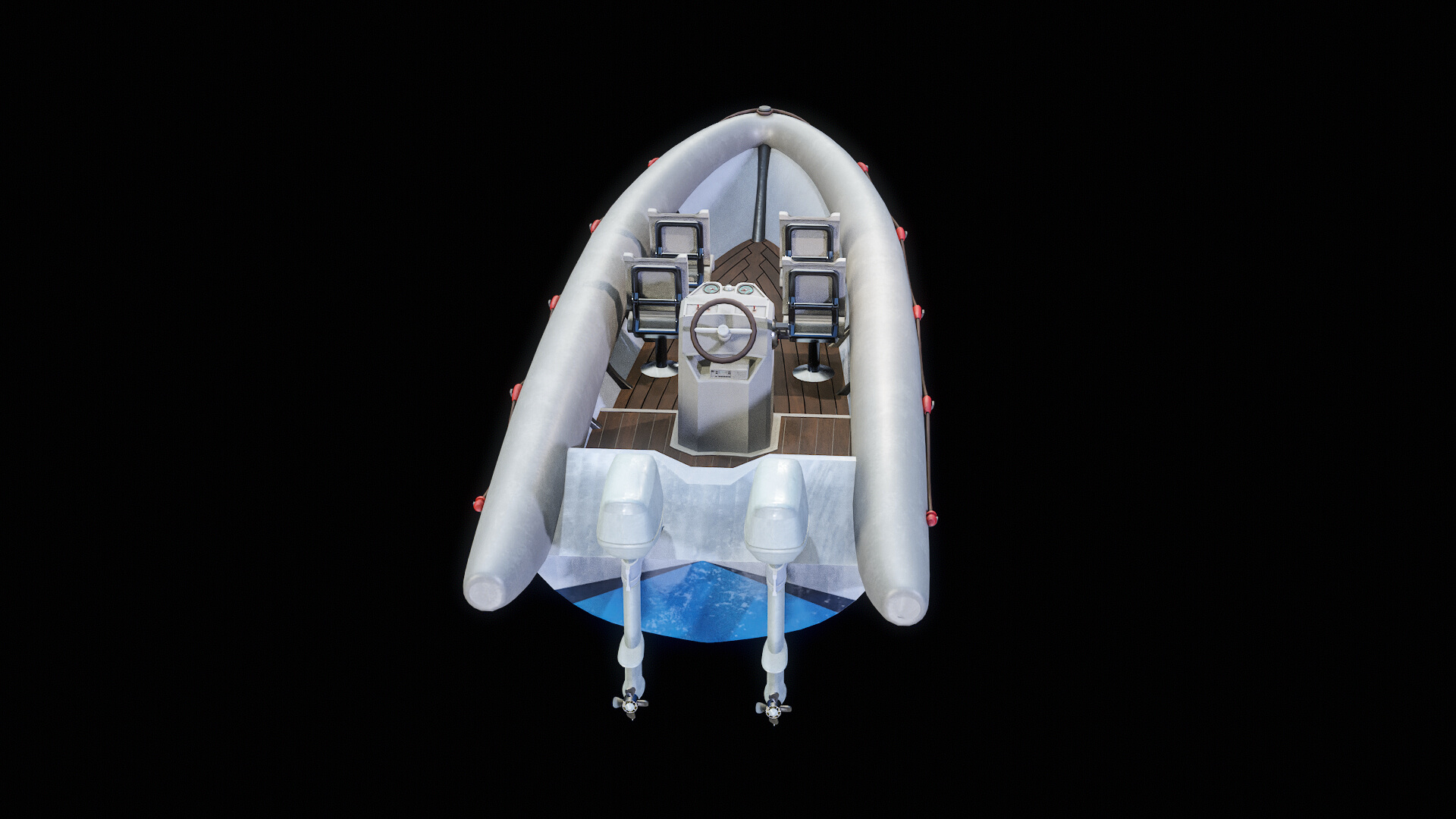Coastal Guard Inflatable Boat PBR - 3D Model by Locus Models