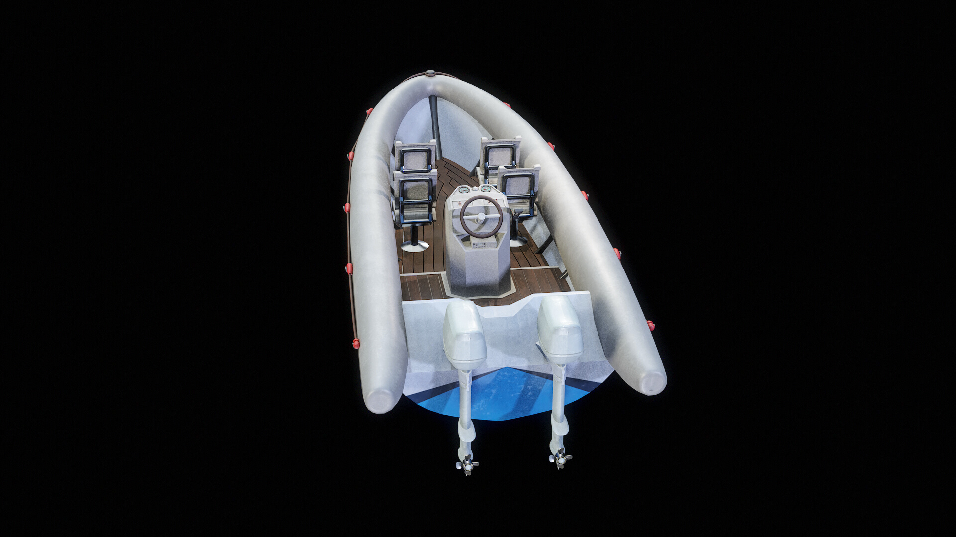 Coastal Guard Inflatable Boat PBR - 3D Model by Locus Models