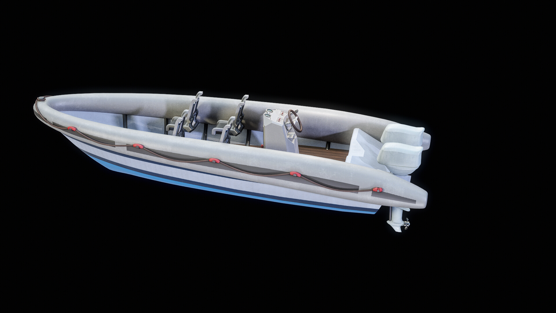 Coastal Guard Inflatable Boat PBR - 3D Model by Locus Models