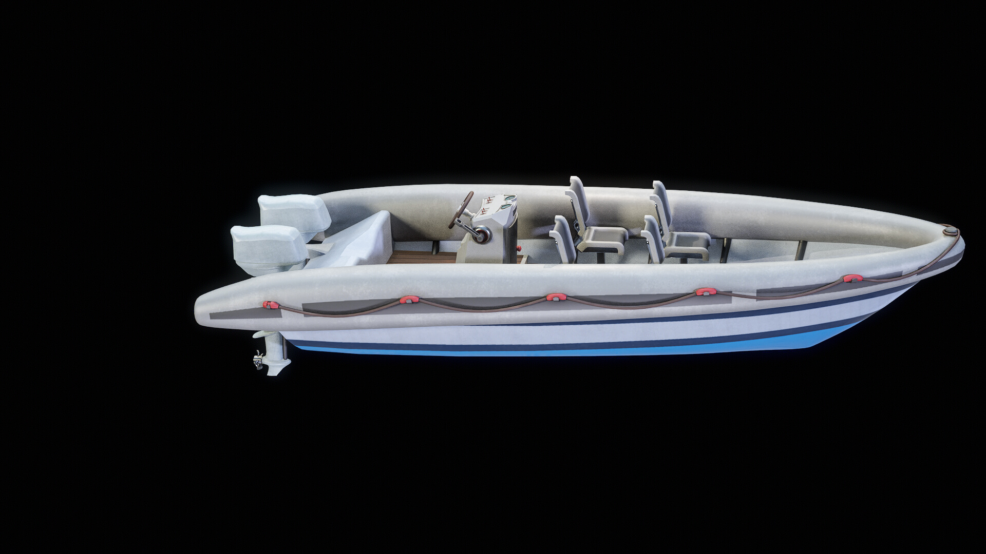 Coastal Guard Inflatable Boat PBR - 3D Model by Locus Models
