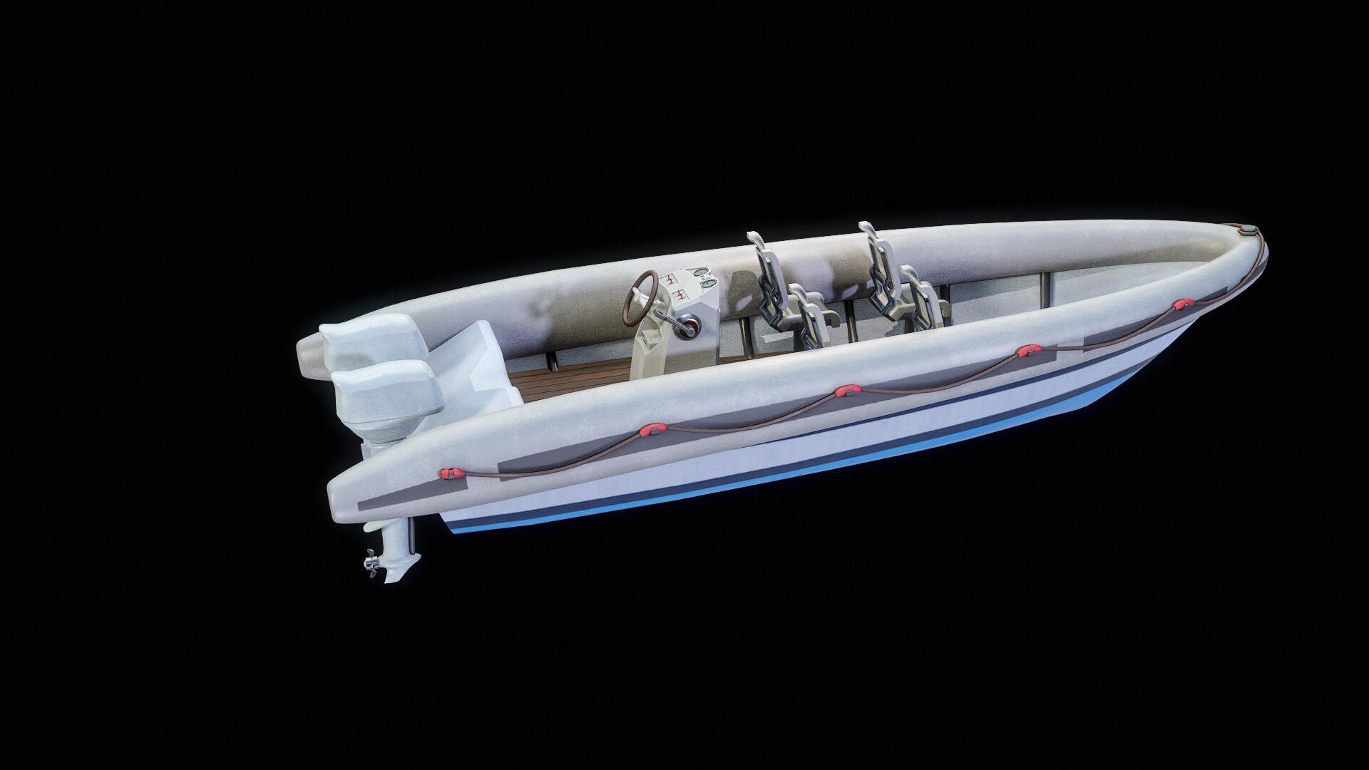 Coastal Guard Inflatable Boat PBR - 3D Model by Locus Models