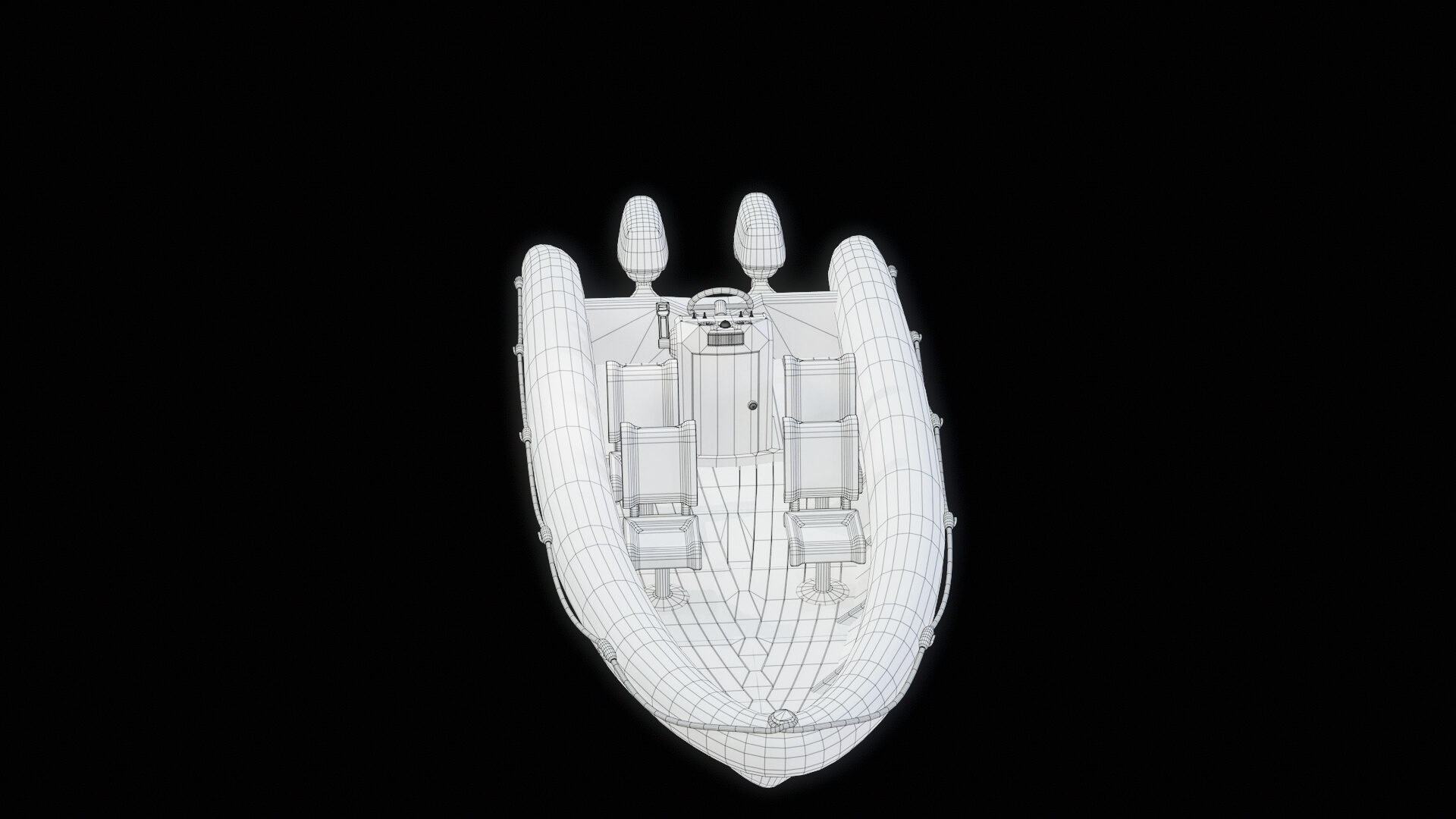 Coastal Guard Inflatable Boat PBR - 3D Model by Locus Models