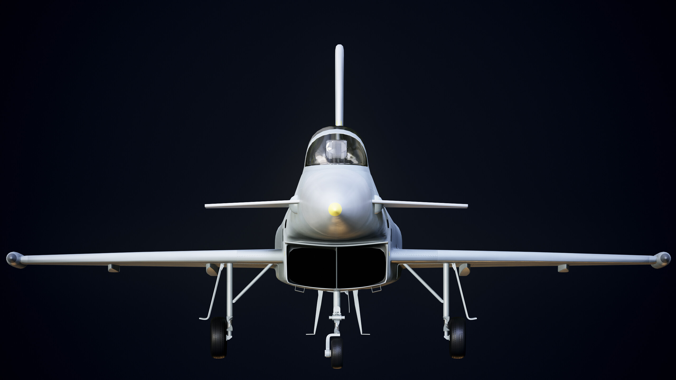 Eurofighter Typhoon Military Jet Plane With The Cockpit Pbr - 3D Model ...