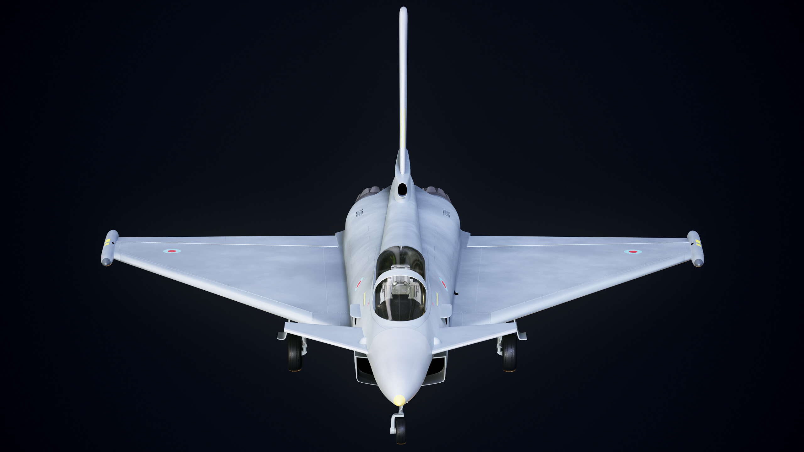 Eurofighter Typhoon Military Jet Plane With The Cockpit Pbr - 3D Model ...
