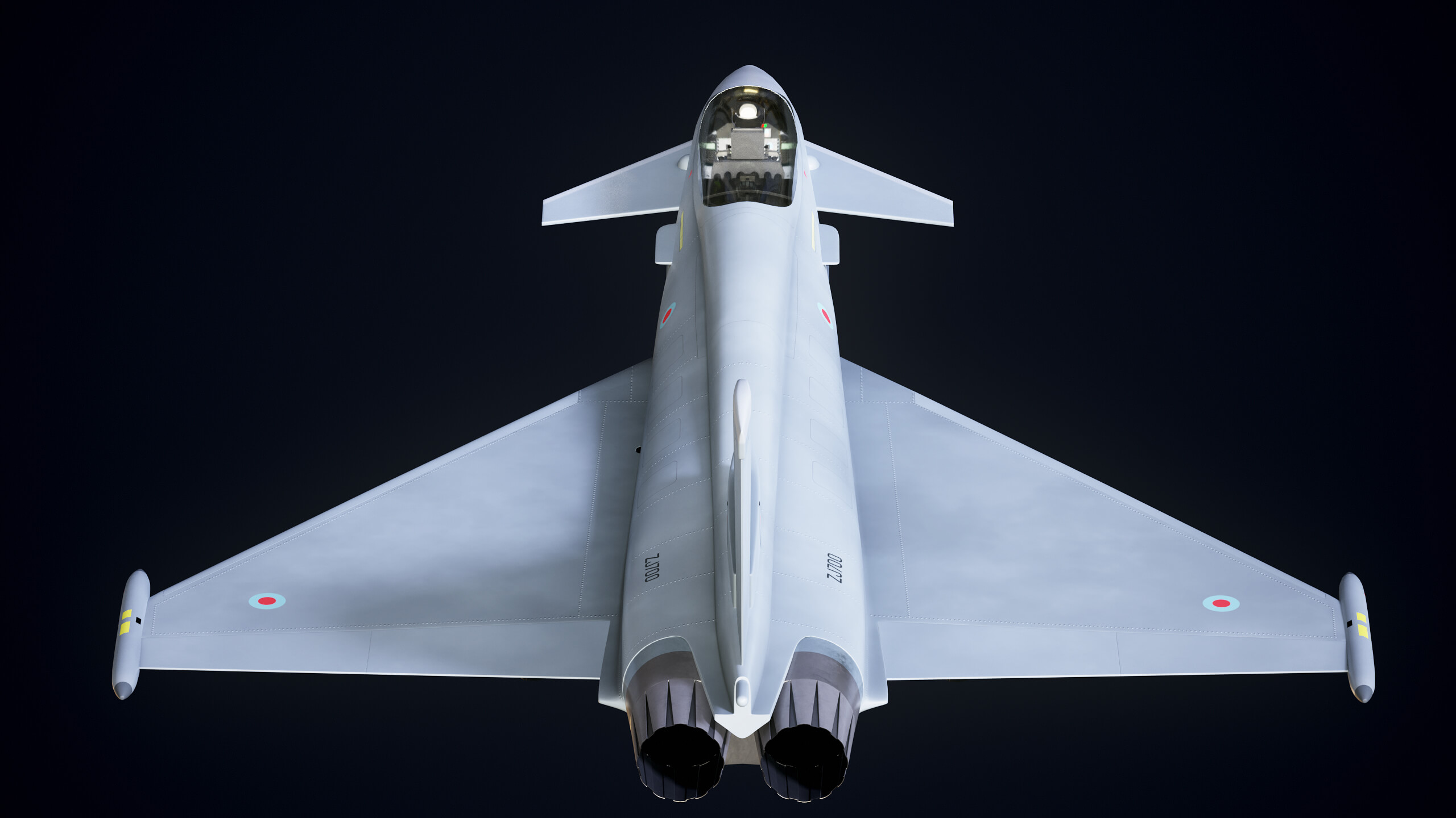 Eurofighter Typhoon Military Jet Plane With The Cockpit Pbr - 3D Model ...